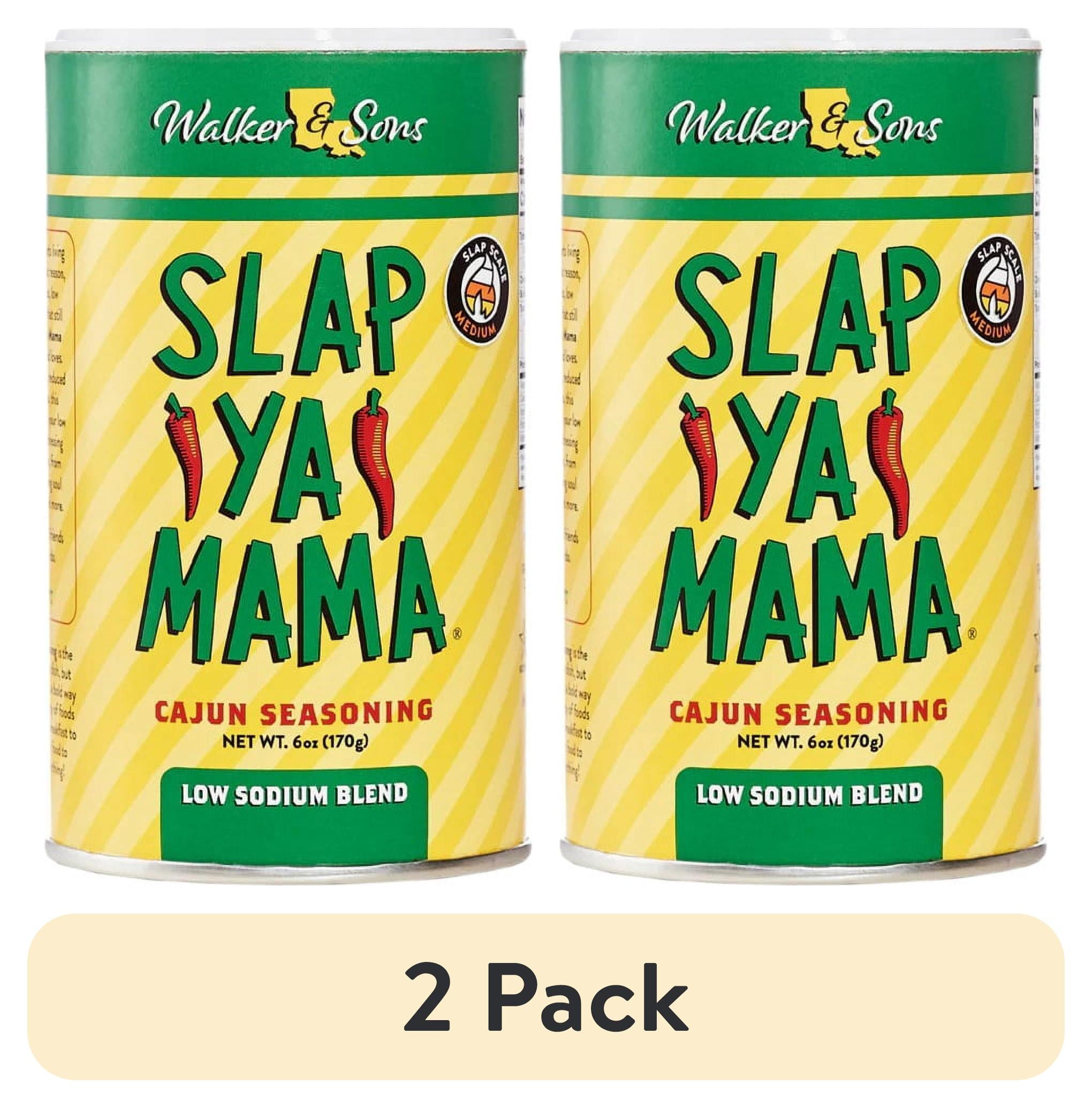 (2 pack) Slap Ya Mama Low Sodium Cajun Seasoning, 6 oz Canister ...