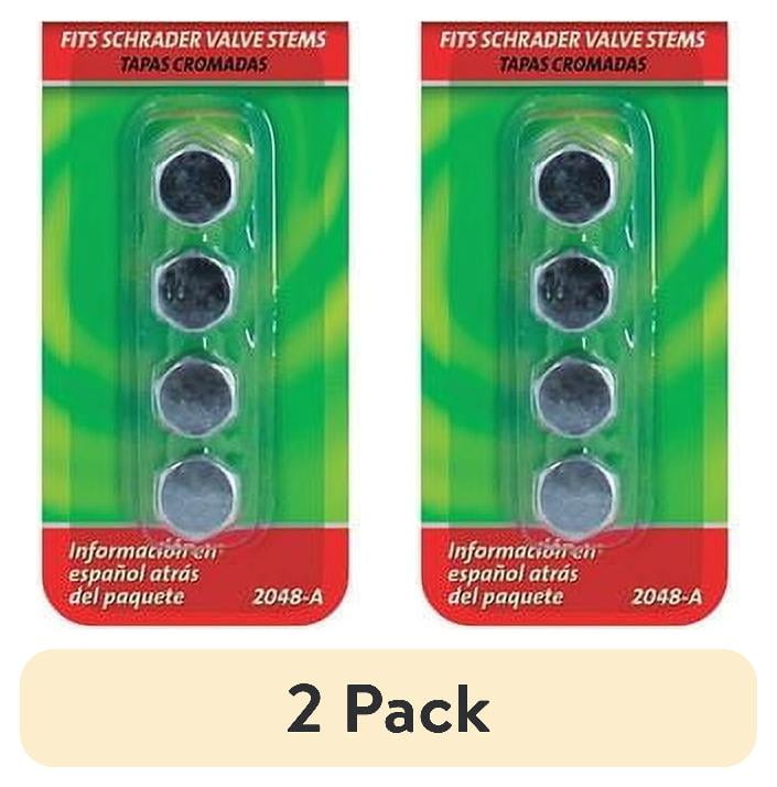 Slime Chrome Tire Valve Caps 4 Pack Hexagon Style Easy Install Leak ...