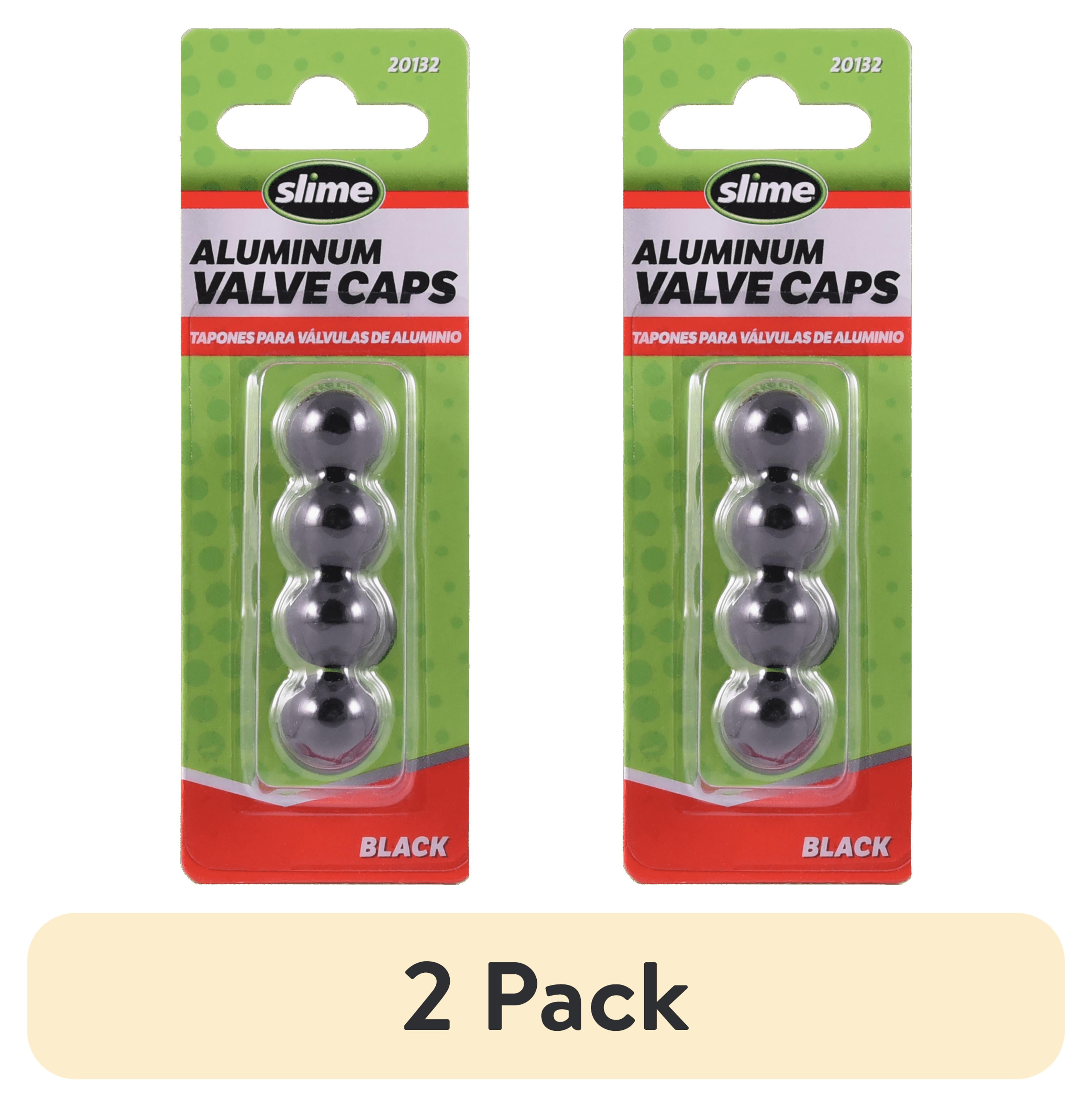 Slime Black Anodized Metal Valve Caps - Tire Sensor Safe - Walmart.com