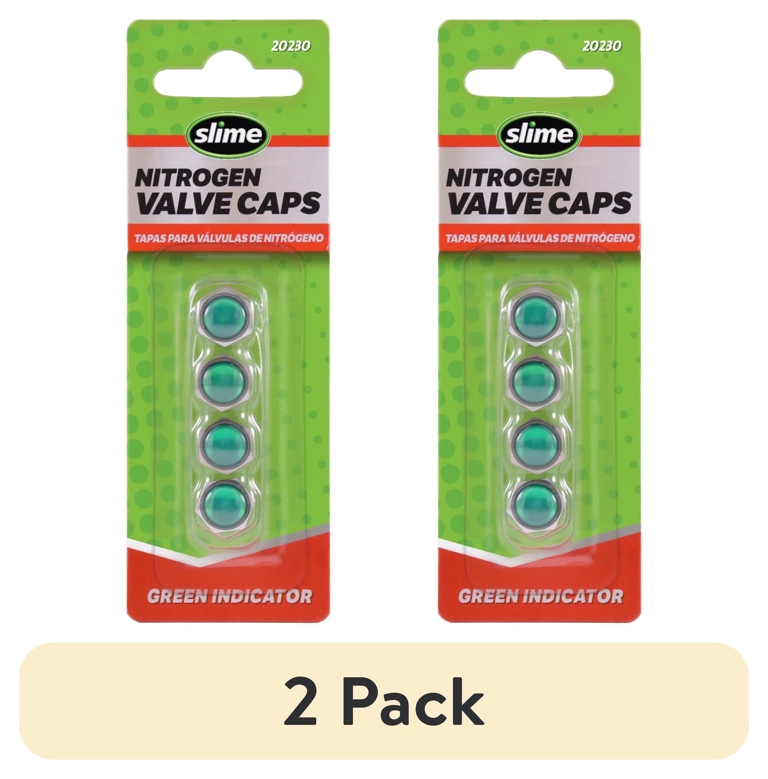 Slime Green Metal Valve Caps - Nitrogen Replacement - Walmart.com