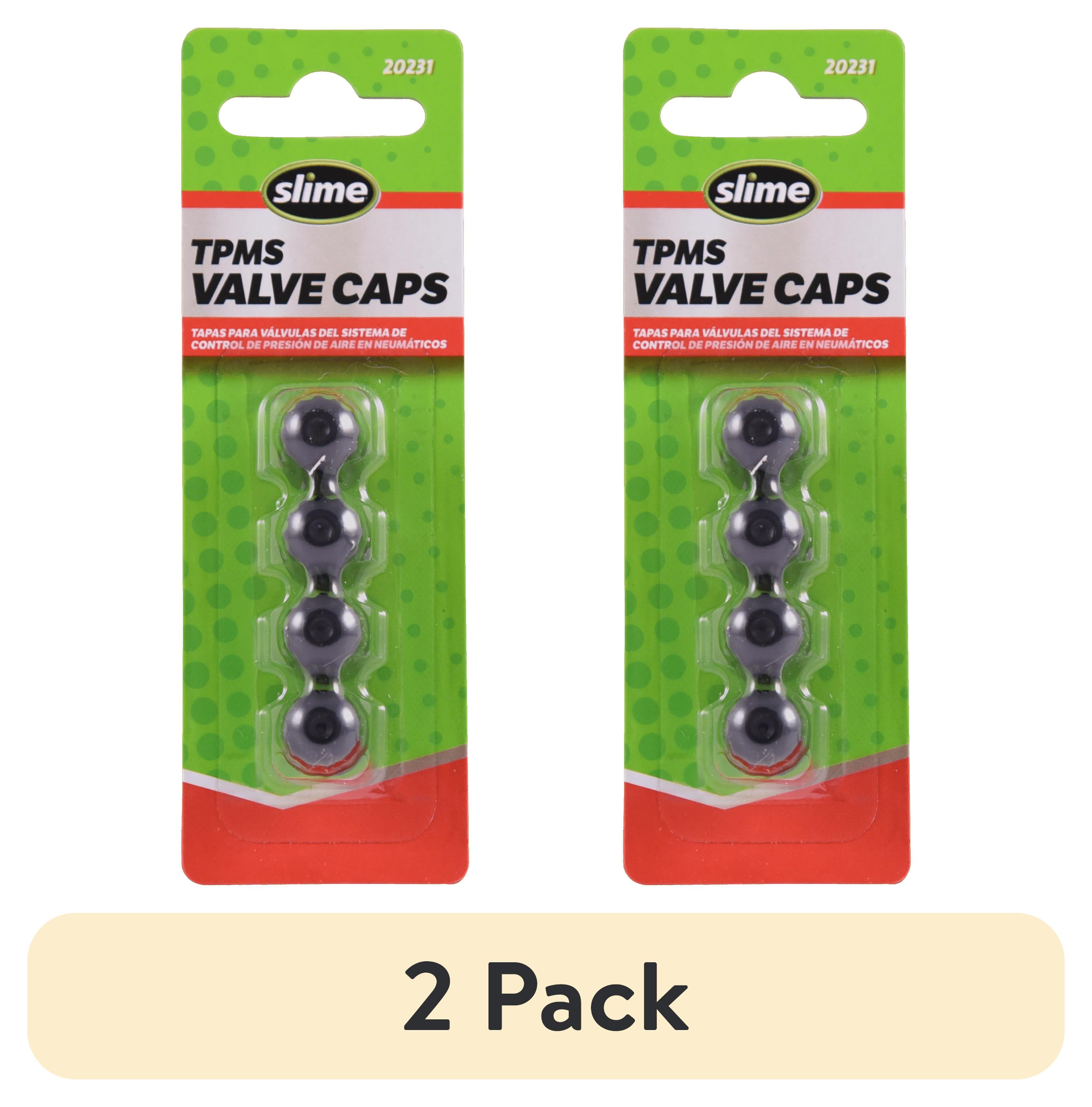 Slime TPMS Plastic Valve Caps 4 Count - Airtight Seal, Moisture ...