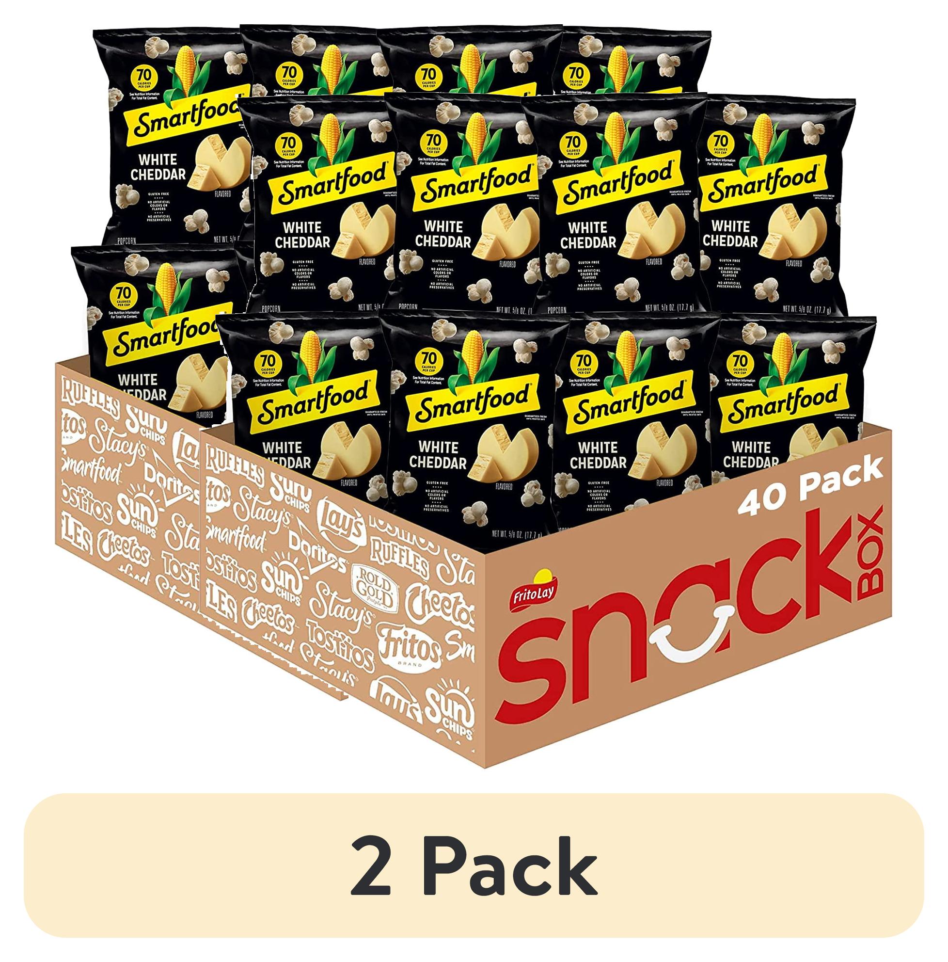 (2 pack) Smartfood Popcorn White Cheddar Flavored Popcorn Snacks, 0.625 ...