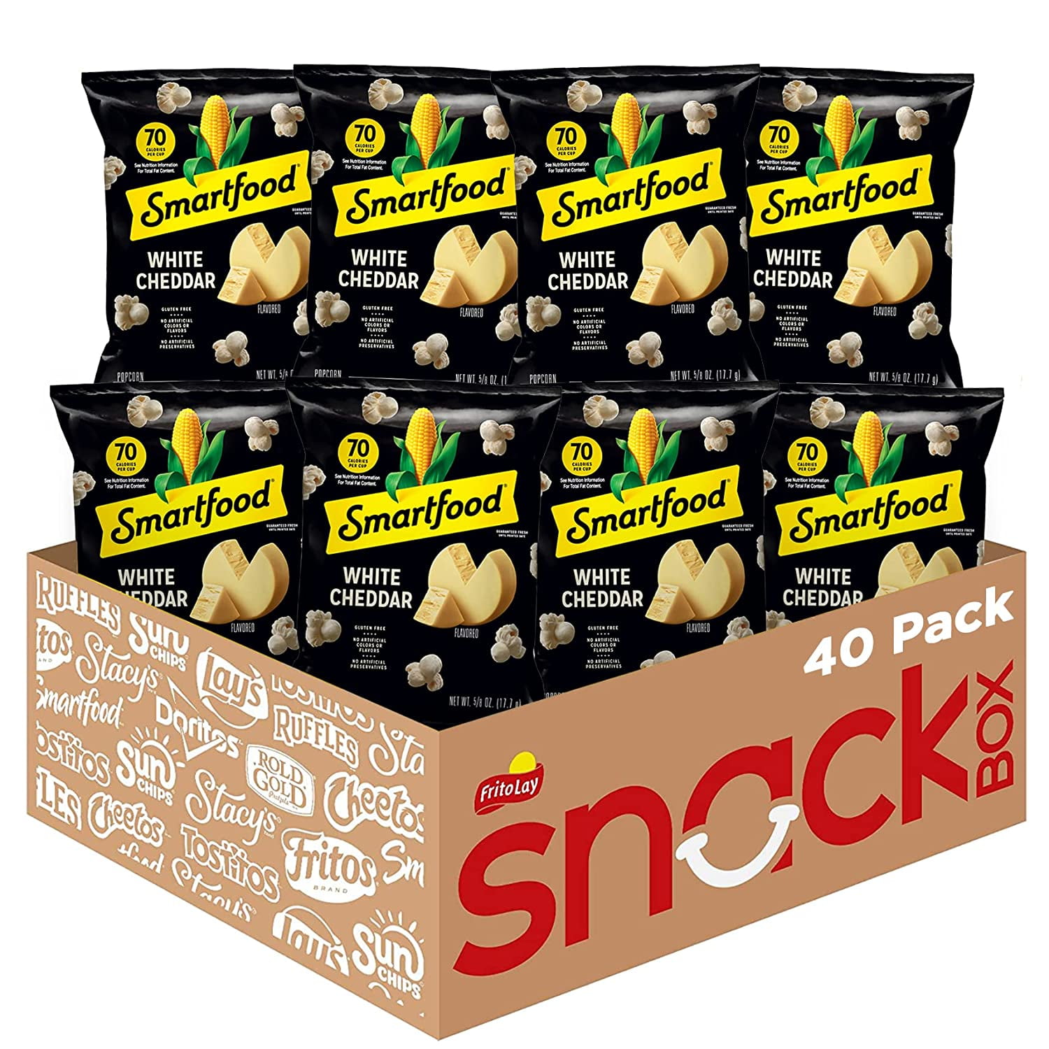 (2 pack) Smartfood Gluten Free, No Artificial Colors White Cheddar ...