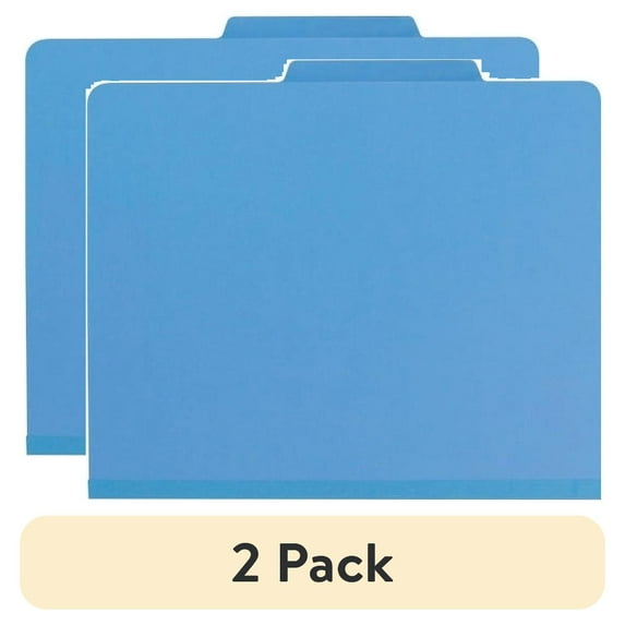 (2 pack) Smead 2/5-cut ROC Colored Classification Folders Letter - 8 1/ ...