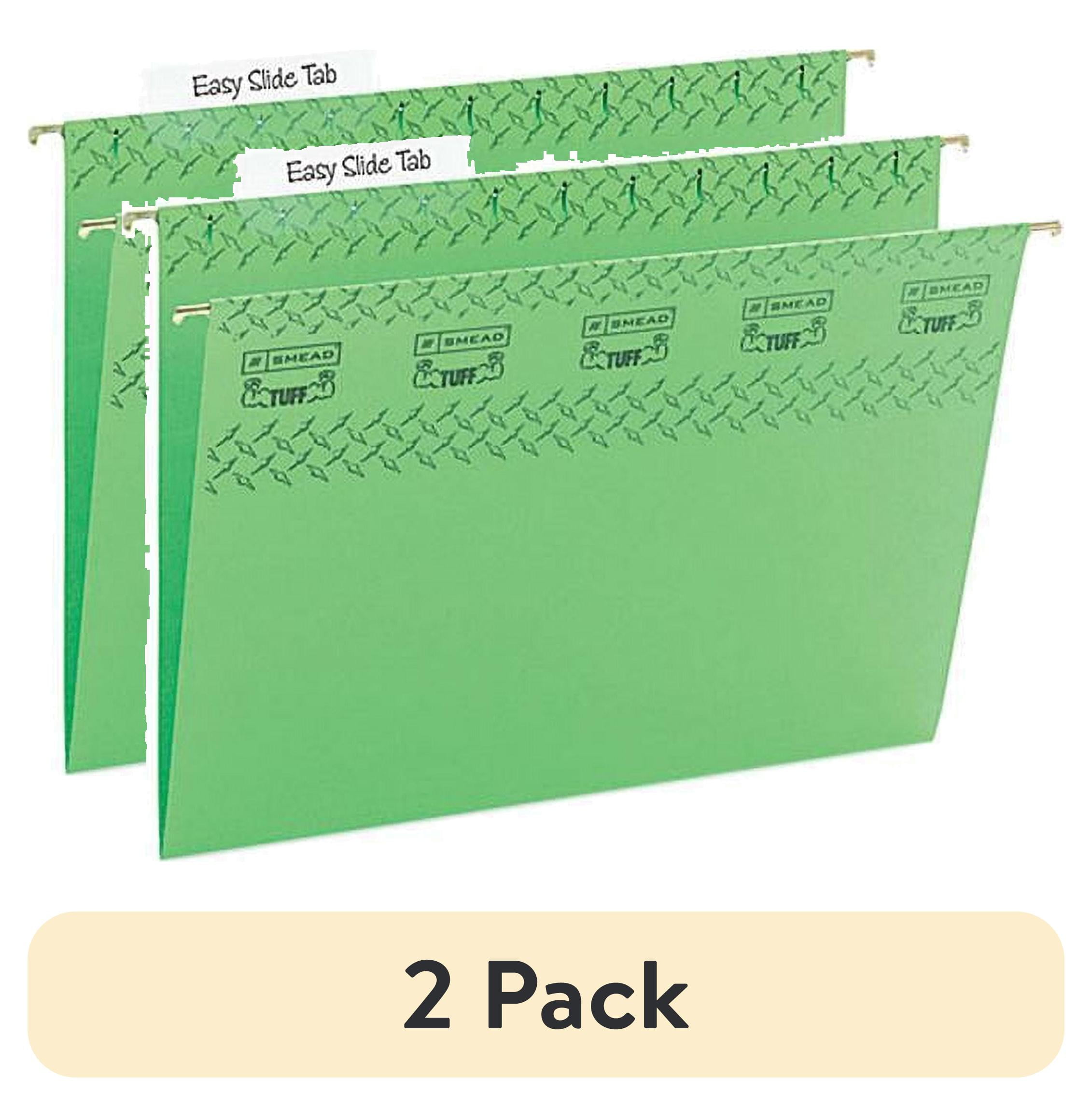 (2 pack) Smead 64042 Tuff Hanging Folder w/Easy Slide Tab, Letter ...