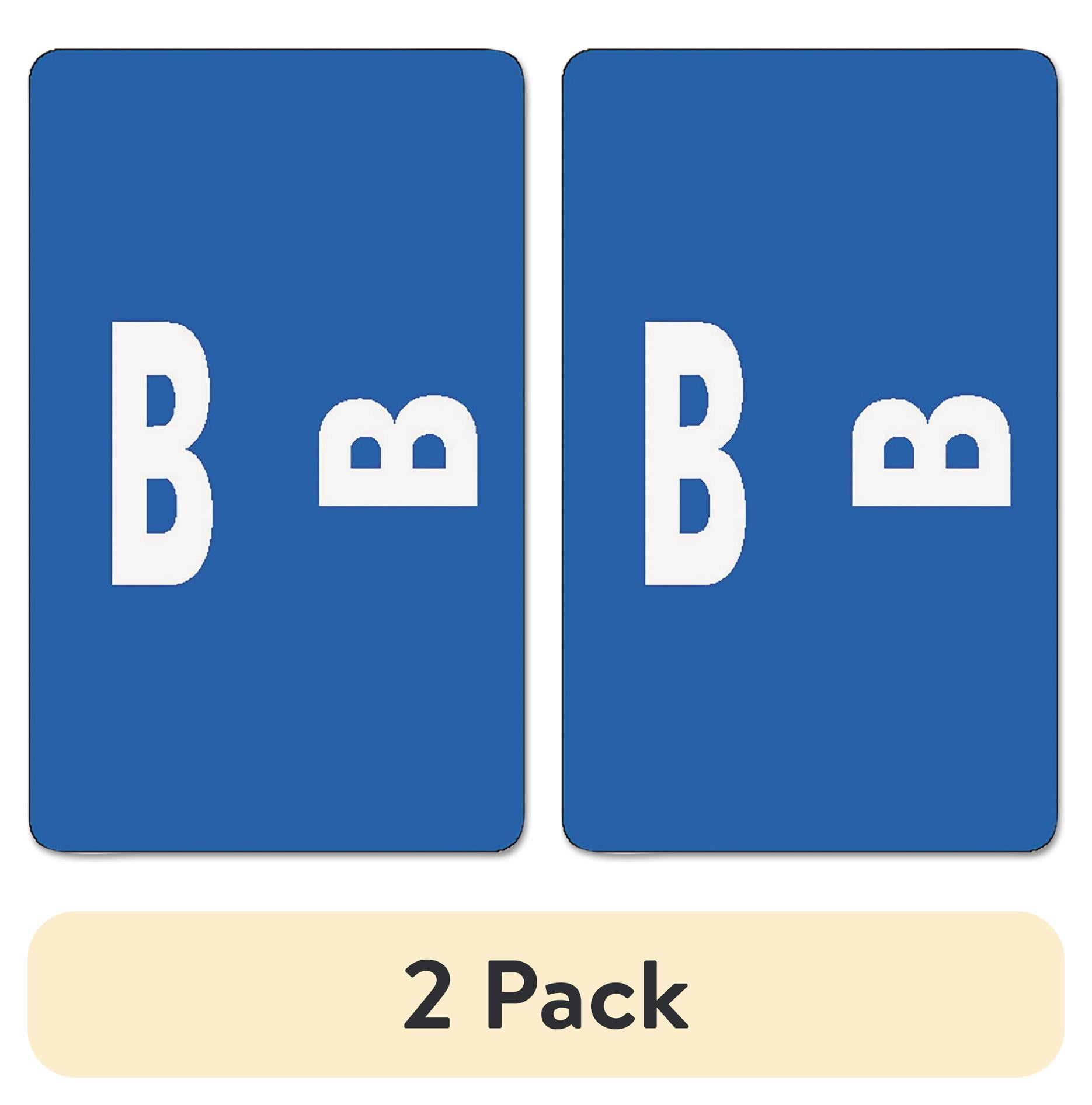 (2 pack) Smead 67172 Alpha-Z Color-Coded Second Letter Labels, Letter B ...