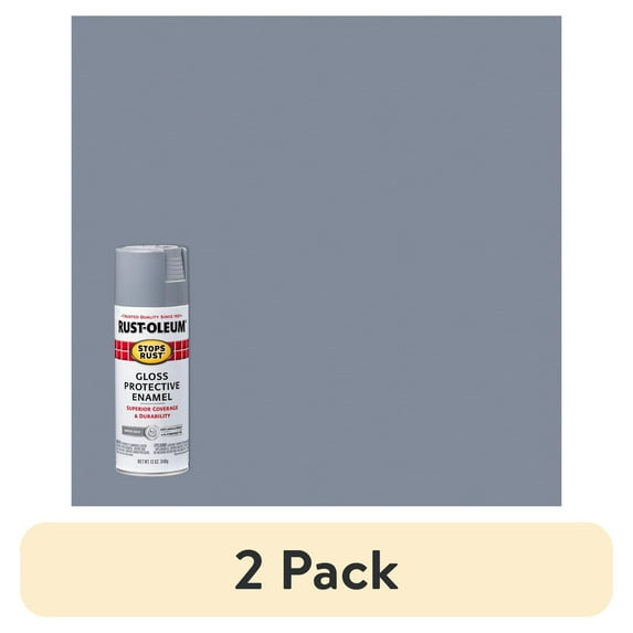 (2 pack) Smoke Gray, Rust-Oleum Stops Rust Gloss Protective Enamel ...