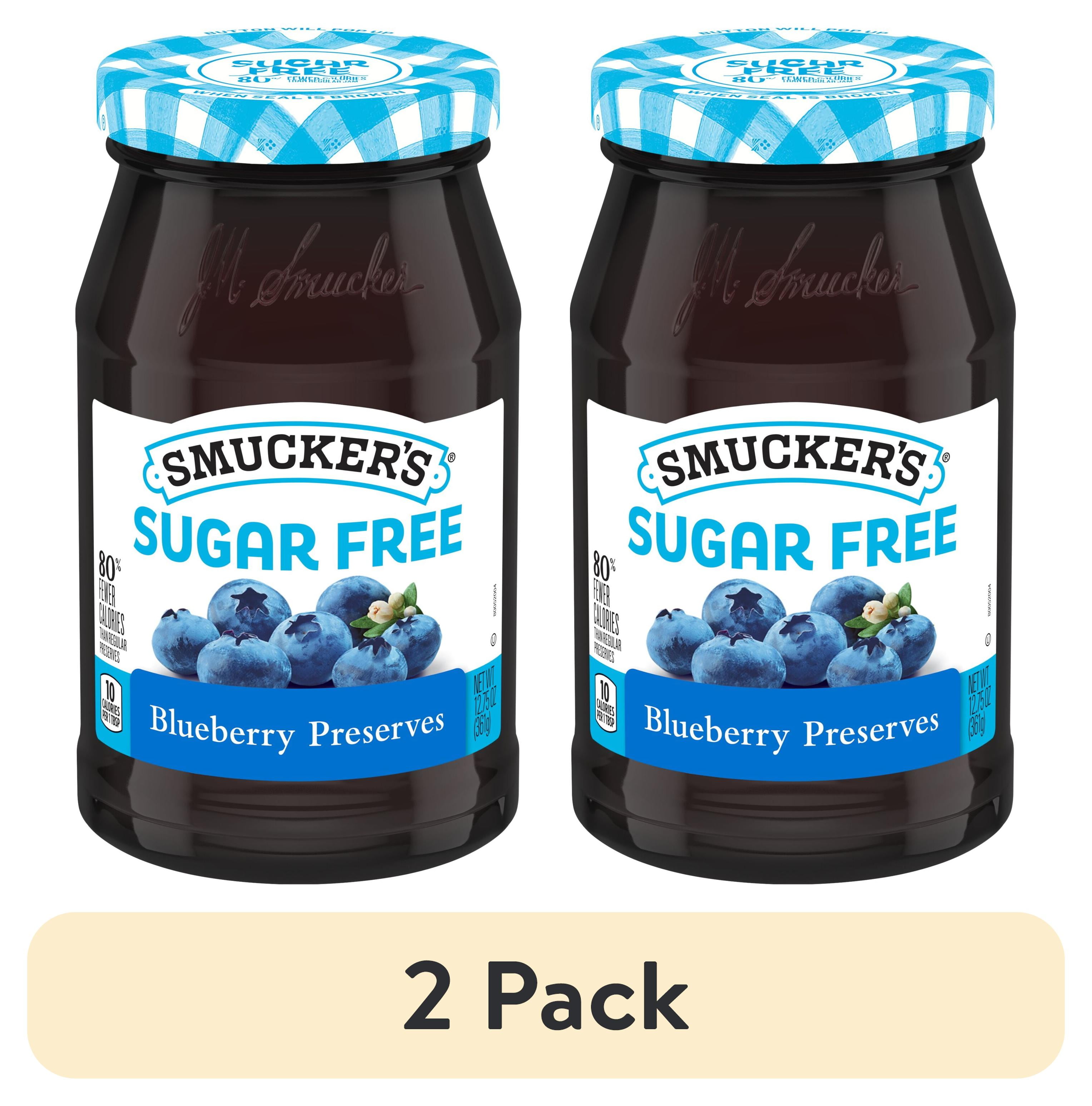 (2 pack) Smucker's: Blueberry Sugar Free Preserves, 12.75 oz - Walmart.com