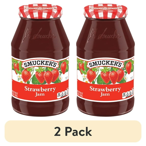 (2 pack) Smucker's Strawberry Jam, 48 ozs - Walmart.com