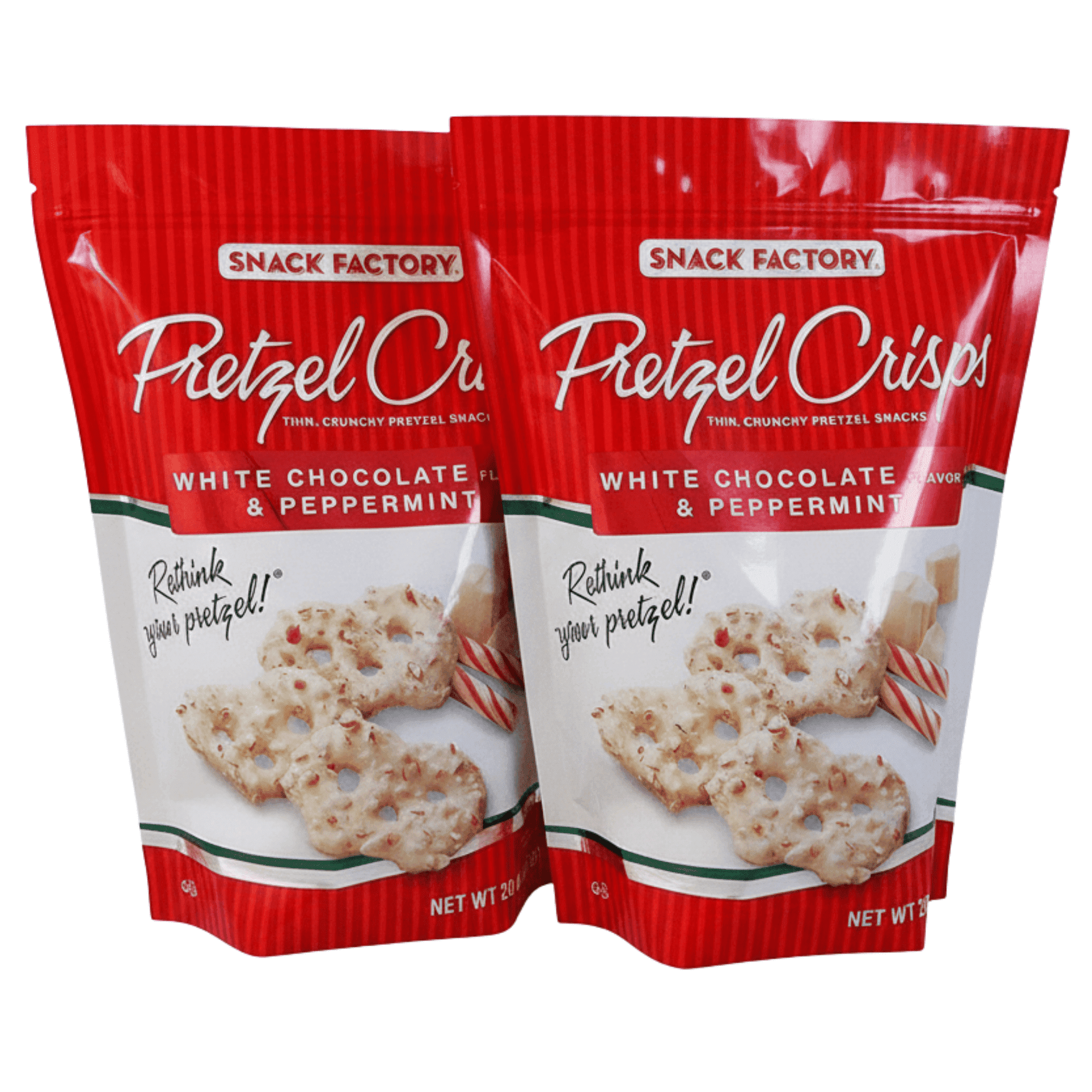 (2 pack) Snack Factory Pretzel Crisps, Holiday White Crème and ...