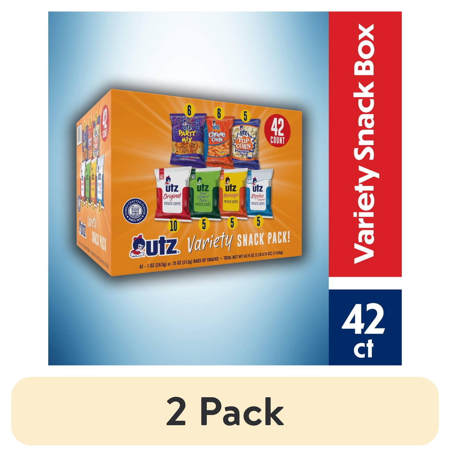 (2 pack) Snack Pack, Variety Pack, 1 oz, 42 Count - Walmart.com