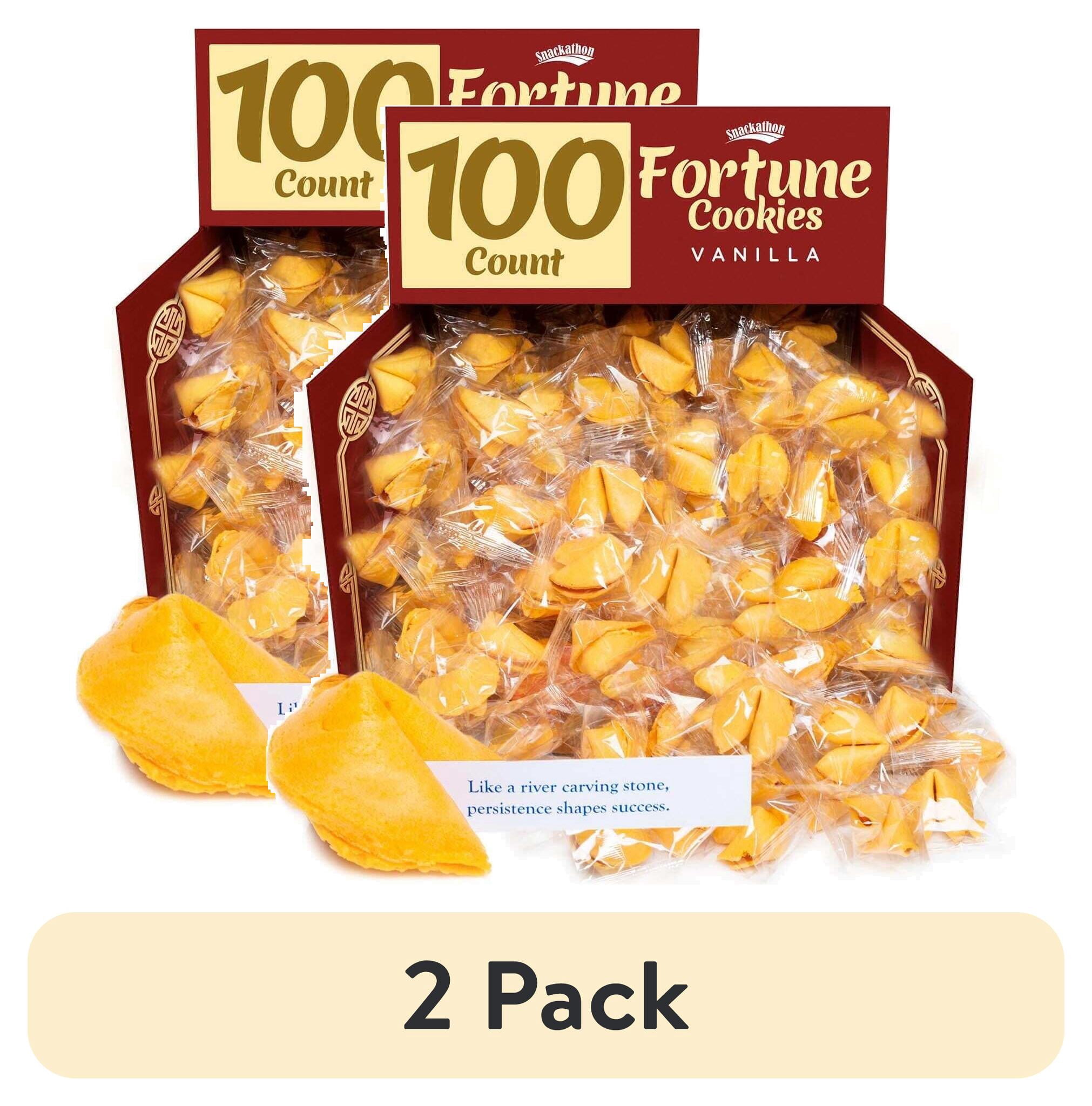 (2 pack) Snackathon Fortune Cookies Vanilla Flavor, 100 Count ...