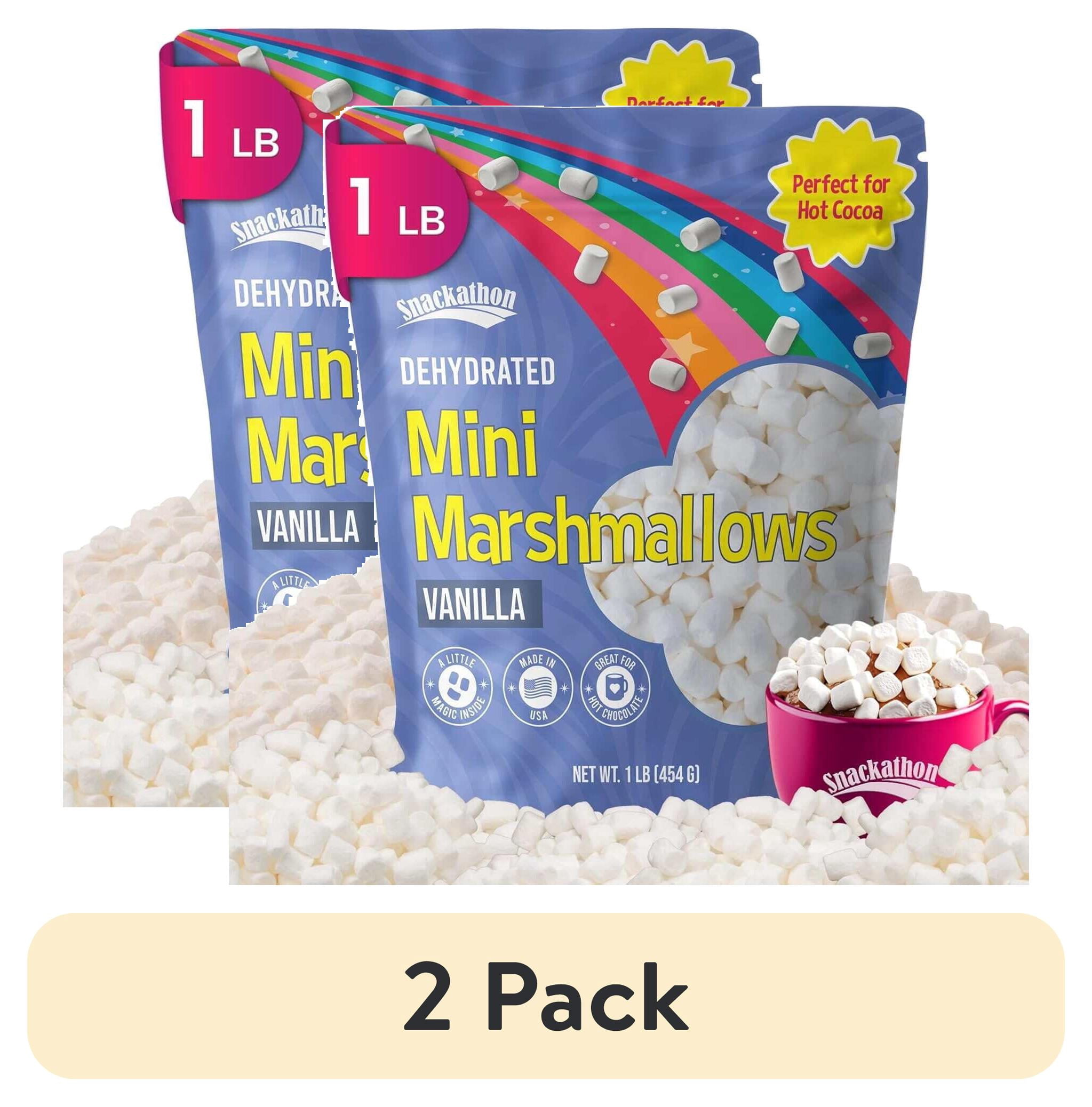 (2 pack) Snackathon Vanilla Mini Dehydrated Marshmallows, Resealable ...