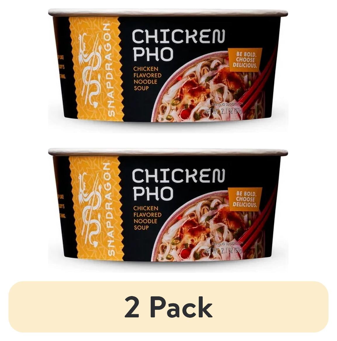 (2 pack) Snapdragon Chicken Pho Bowl 2.1 oz (Chicken Flavored Noodle ...