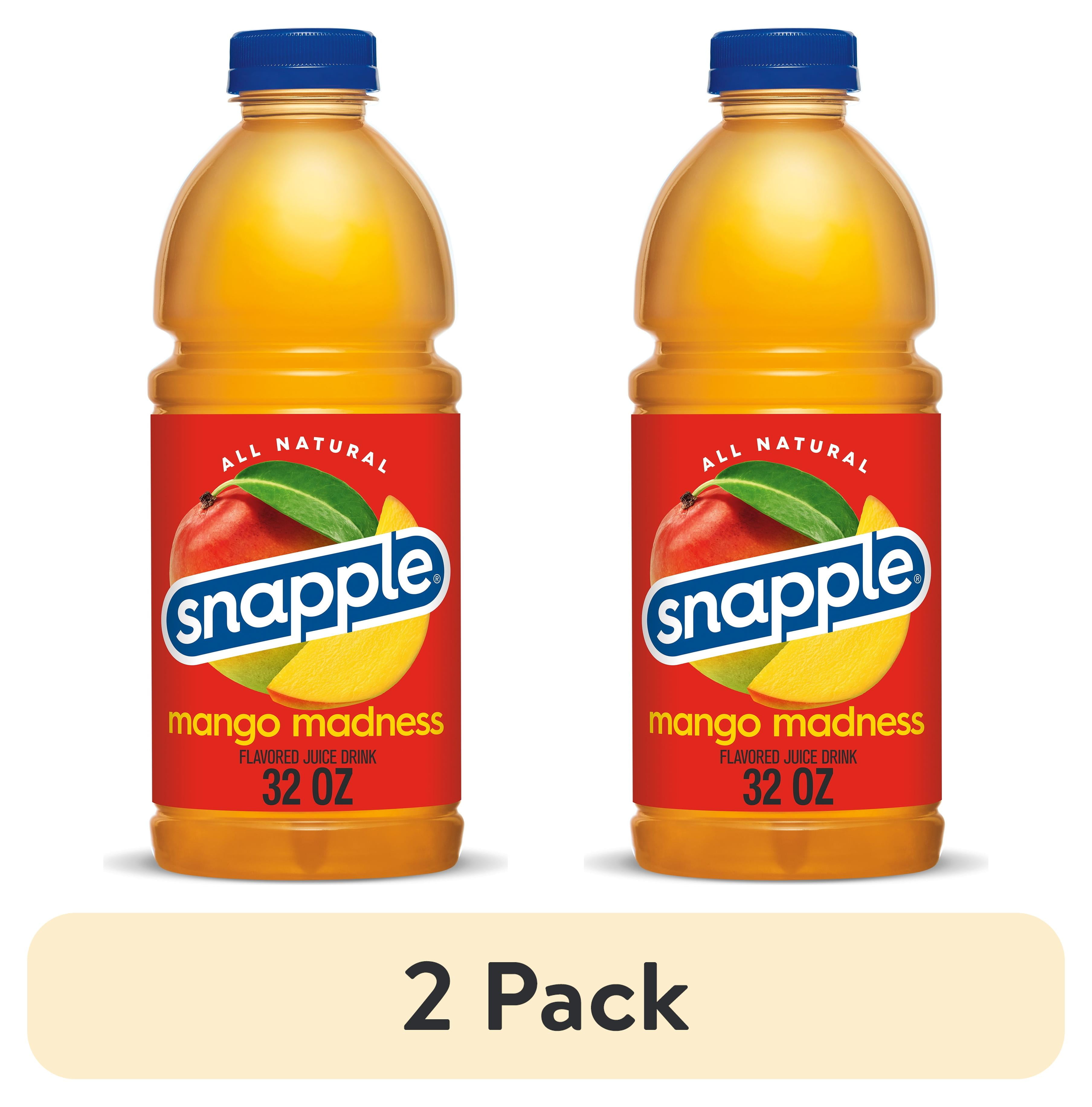 (2 pack) Snapple Mango Madness Juice Drink, 32 fl oz, Bottle - Walmart.com