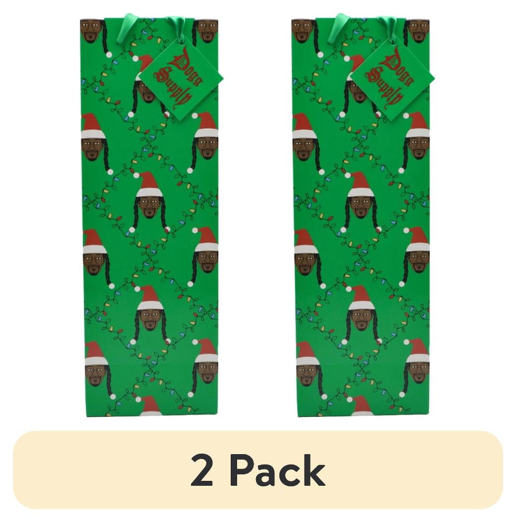 (2 pack) Snoop Dogg Snoop On The Stoop Green Paper Wine Gift Bag, 13.25 ...