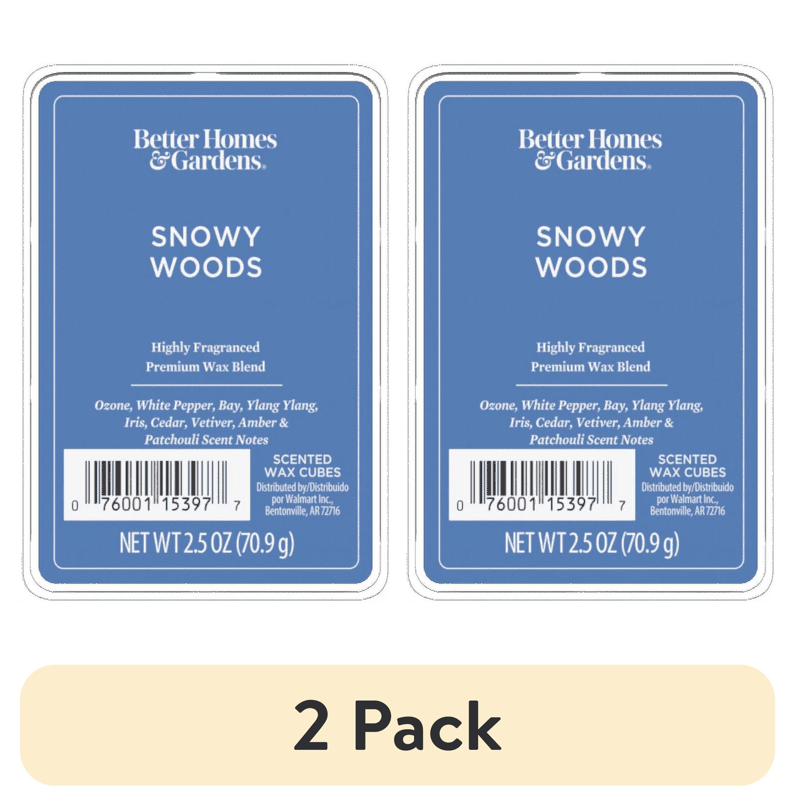 (2 pack) Snowy Woods Scented Wax Melts, Better Homes & Gardens, 2.5 oz ...