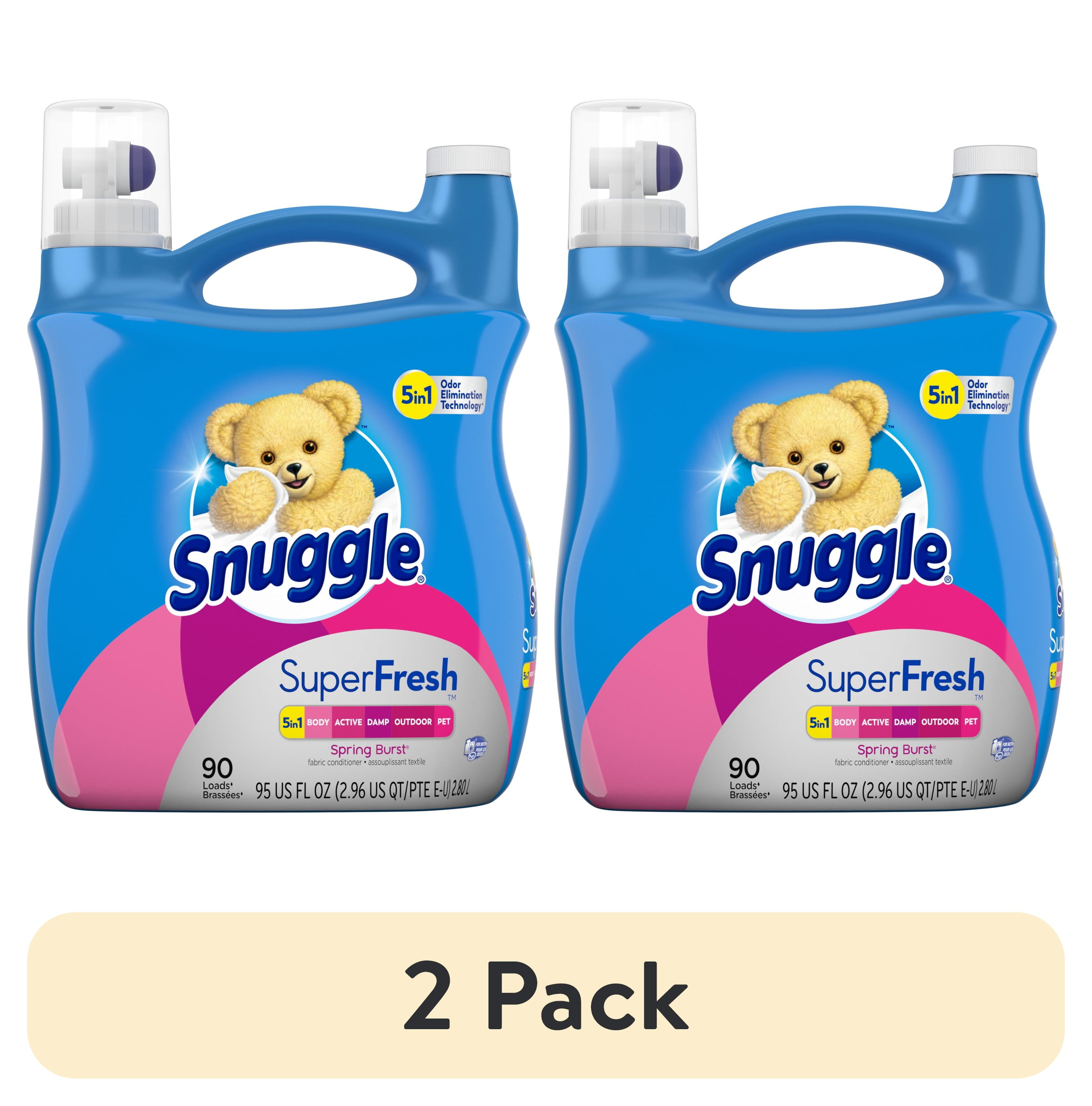 (2 pack) Snuggle Super Fresh Liquid Fabric Softener, Spring Burst, 90 ...