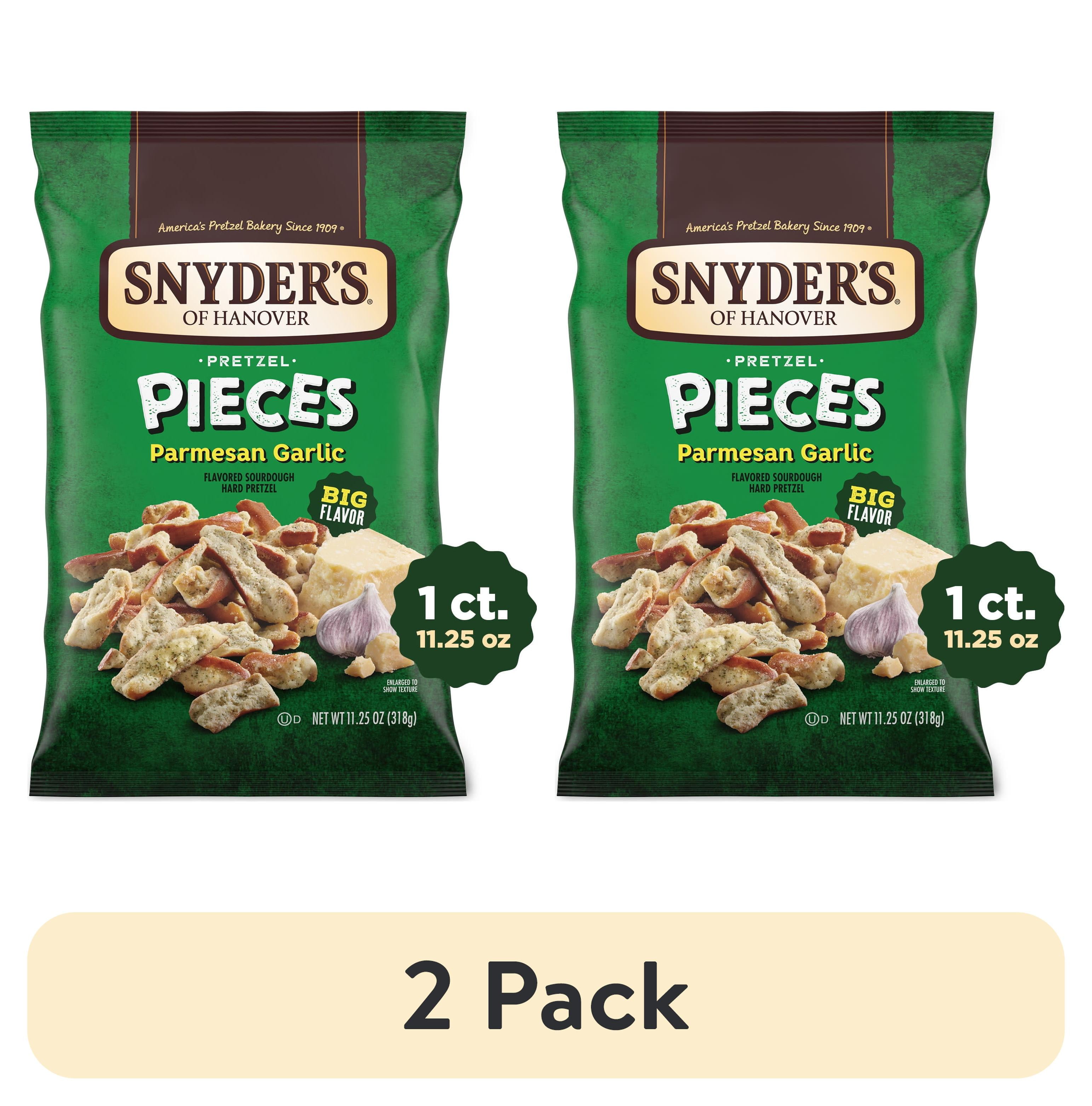 (2 pack) Snyder's of Hanover Parmesan Garlic Flavored Pretzel Pieces ...