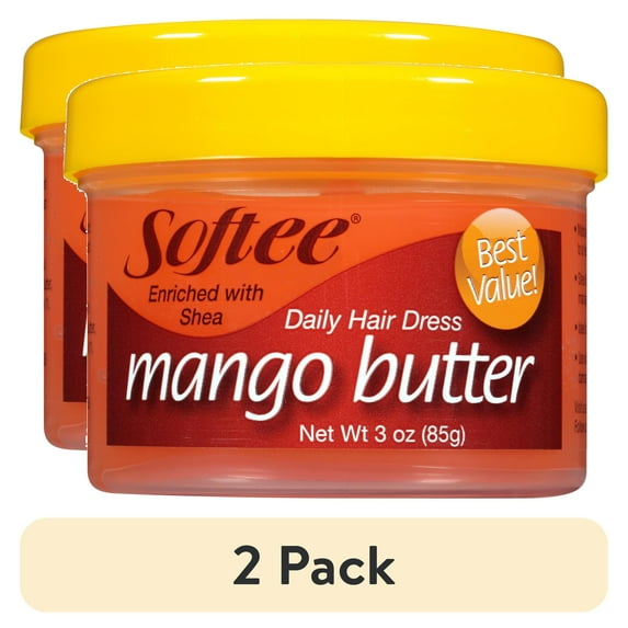 (2 pack) Softee Mango Butter Daily Hair & Scalp Treatment Oil, 3 oz., Moisturizing, Unisex ...