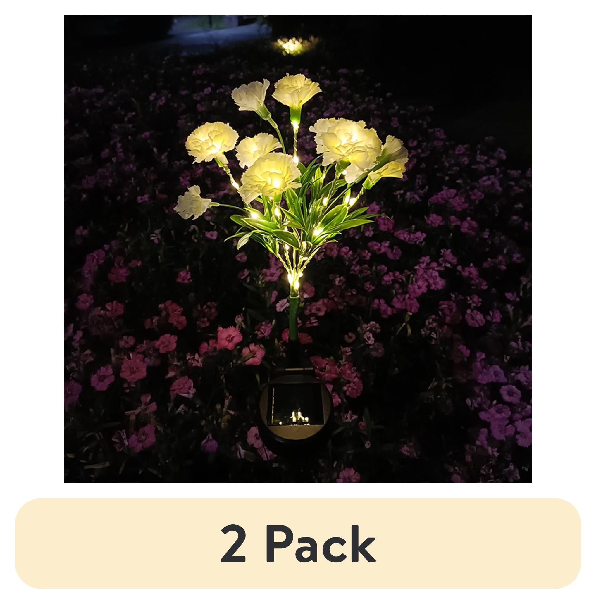 (2 pack) Solar Flower Lights Outdoor Solar Flowers Garden Decorative ...