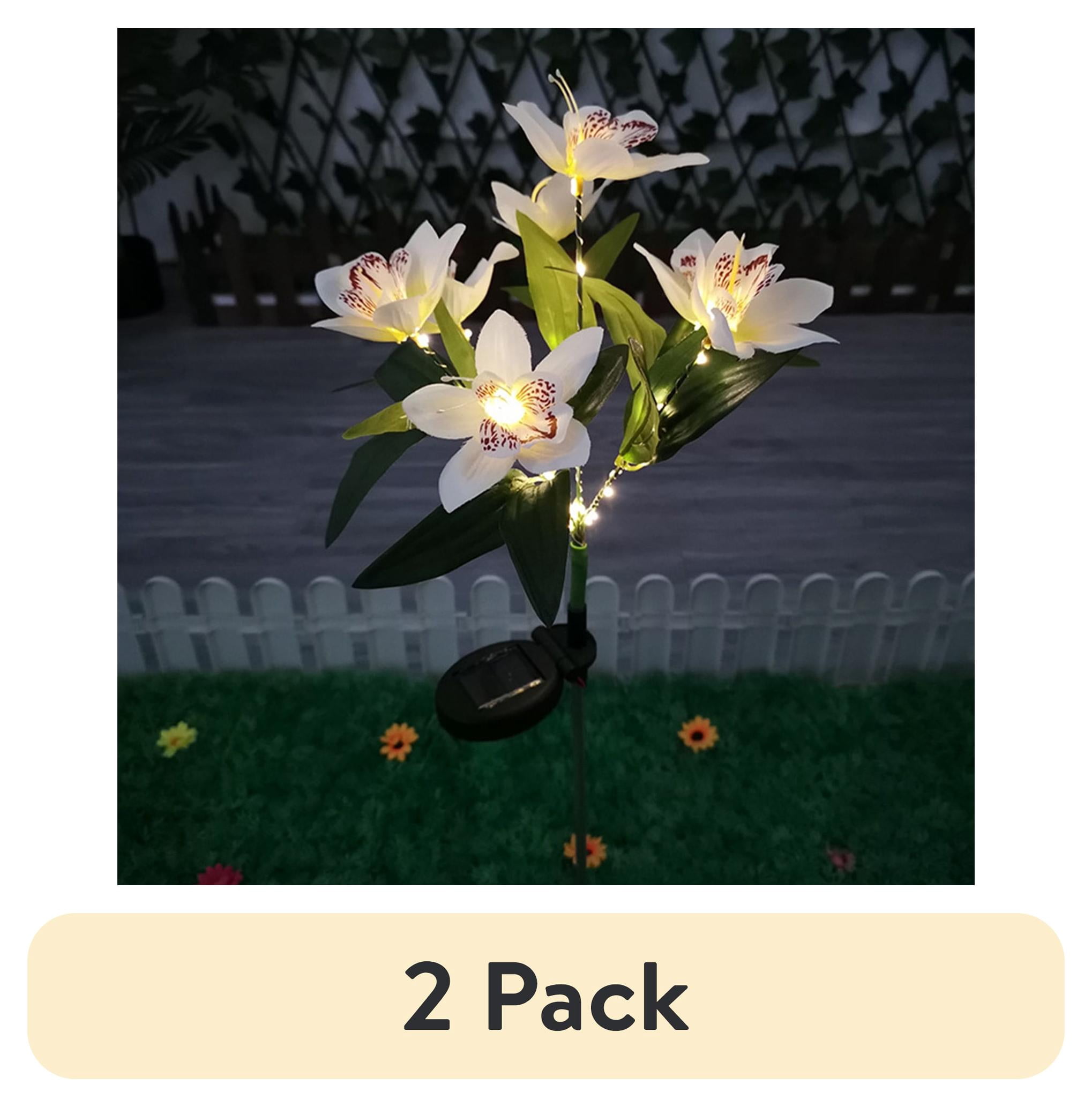 (2 pack) Solar Outdoor Lights waterproof Solar Flower Lights Outdoor ...