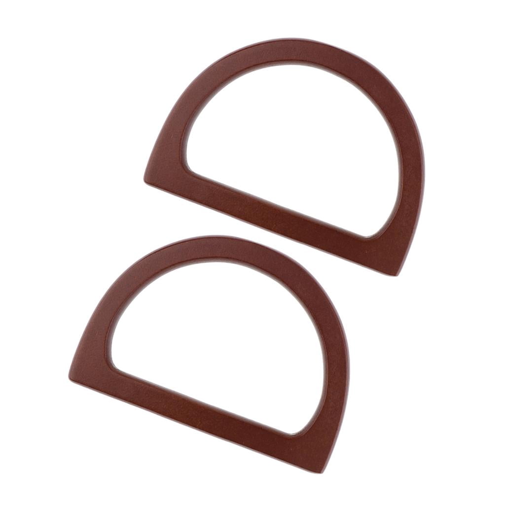 2/pack Solid Wooden Purse Handles Replacement - Oval Handbag Frame ...