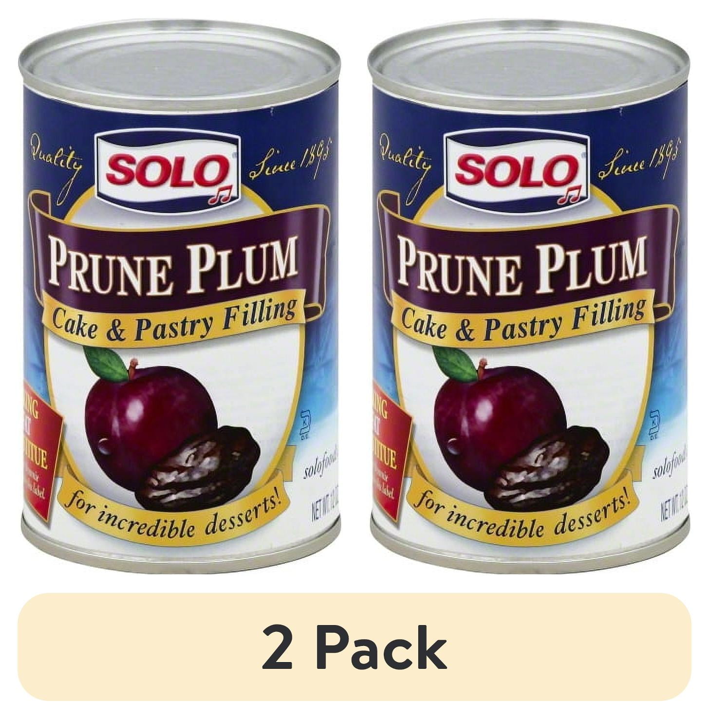 (2 pack) Solo Prune Plum Cake & Pastry Filling, 12 oz - Walmart.com