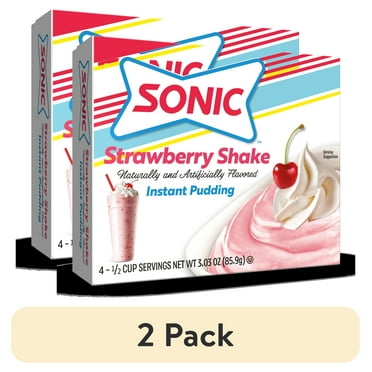 Sonic Instant Pudding, Vanilla Shake, 2.90 OZ (Pack - 3) - Walmart.com