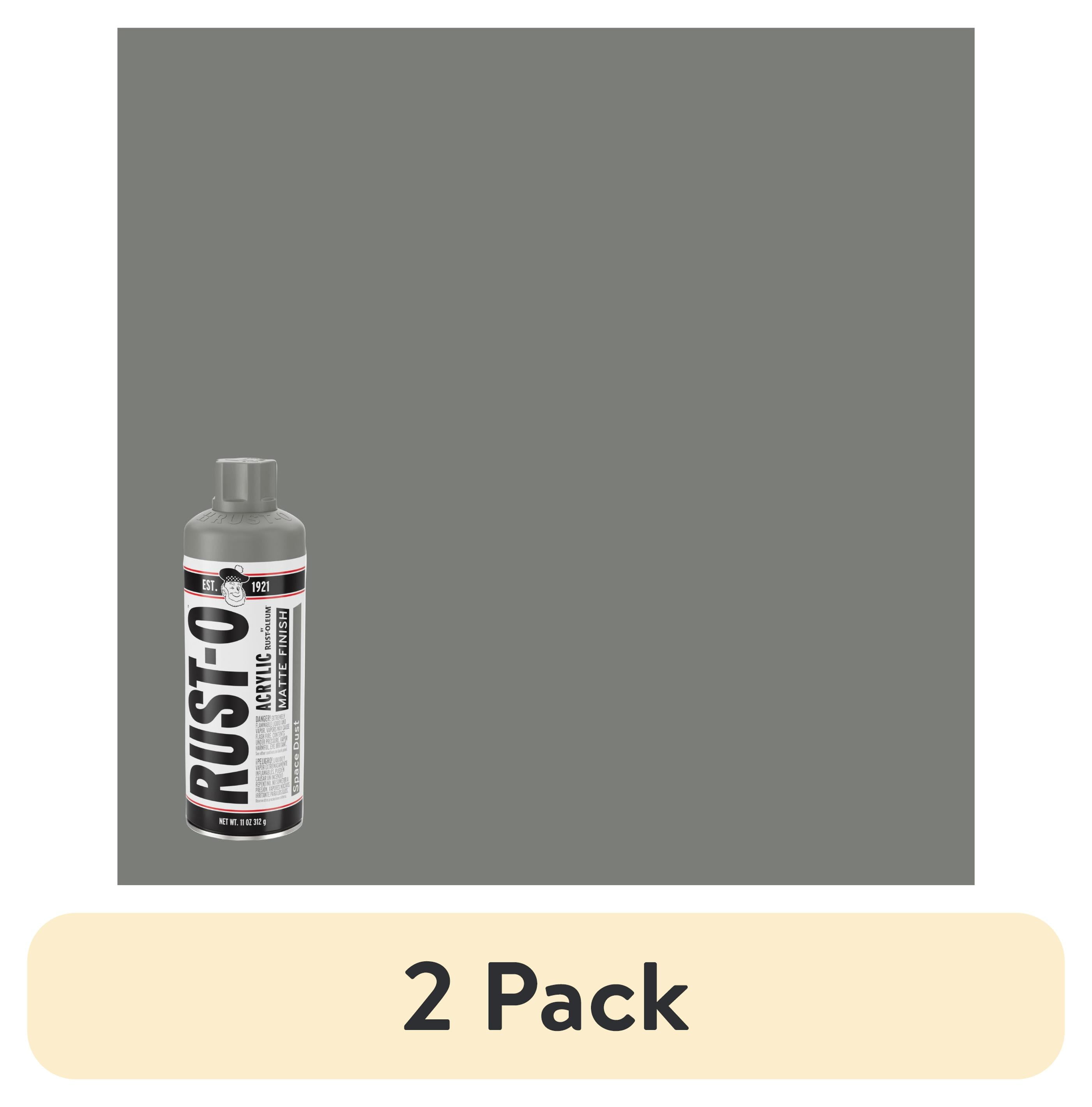 (2 pack) Space Dust, Rust-Oleum Rust-O Acrylic Matte Spray Paint-392223 ...