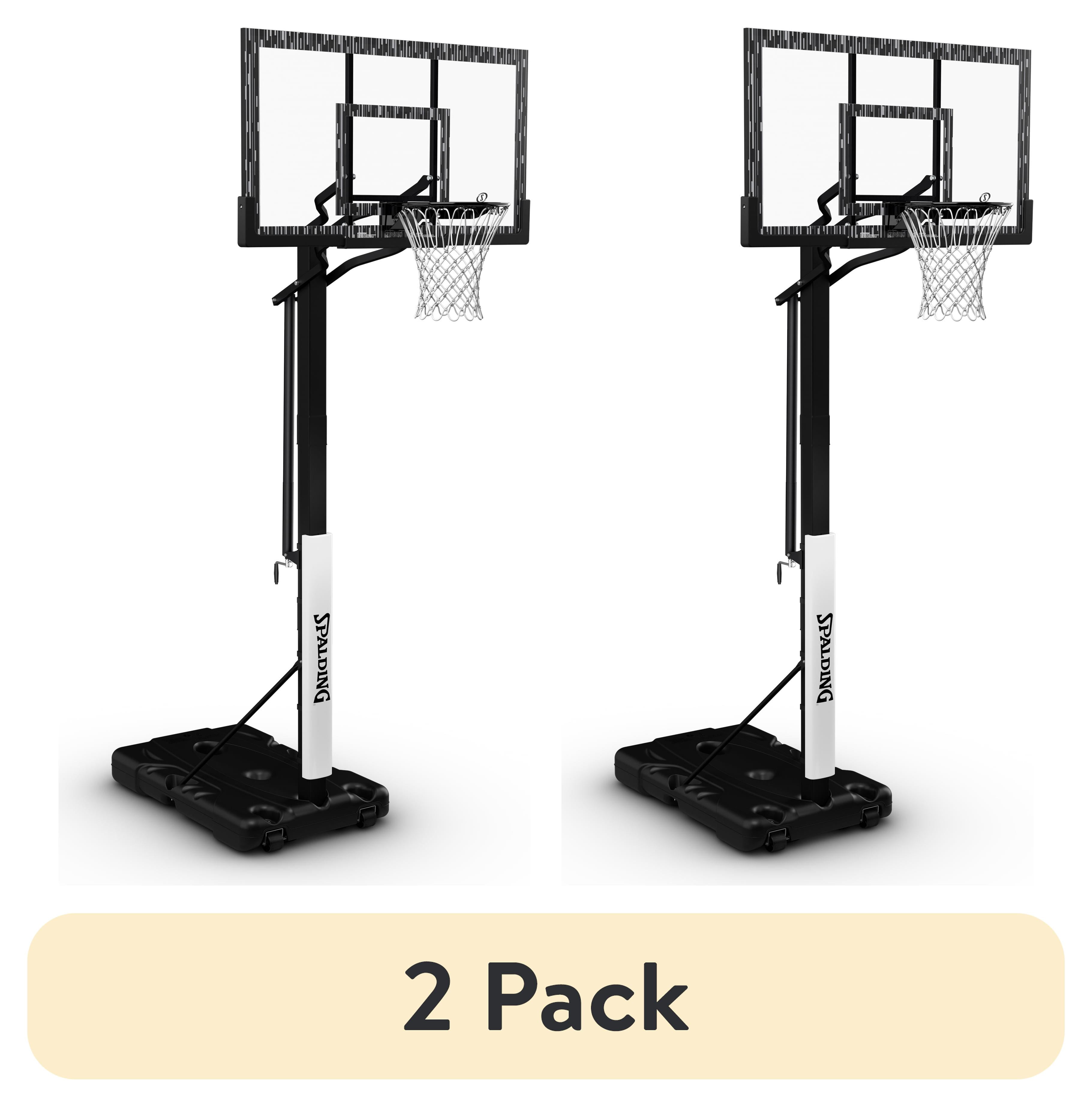 (2 pack) Spalding 60-Inch Portable Basketball Hoop with Acrylic ...