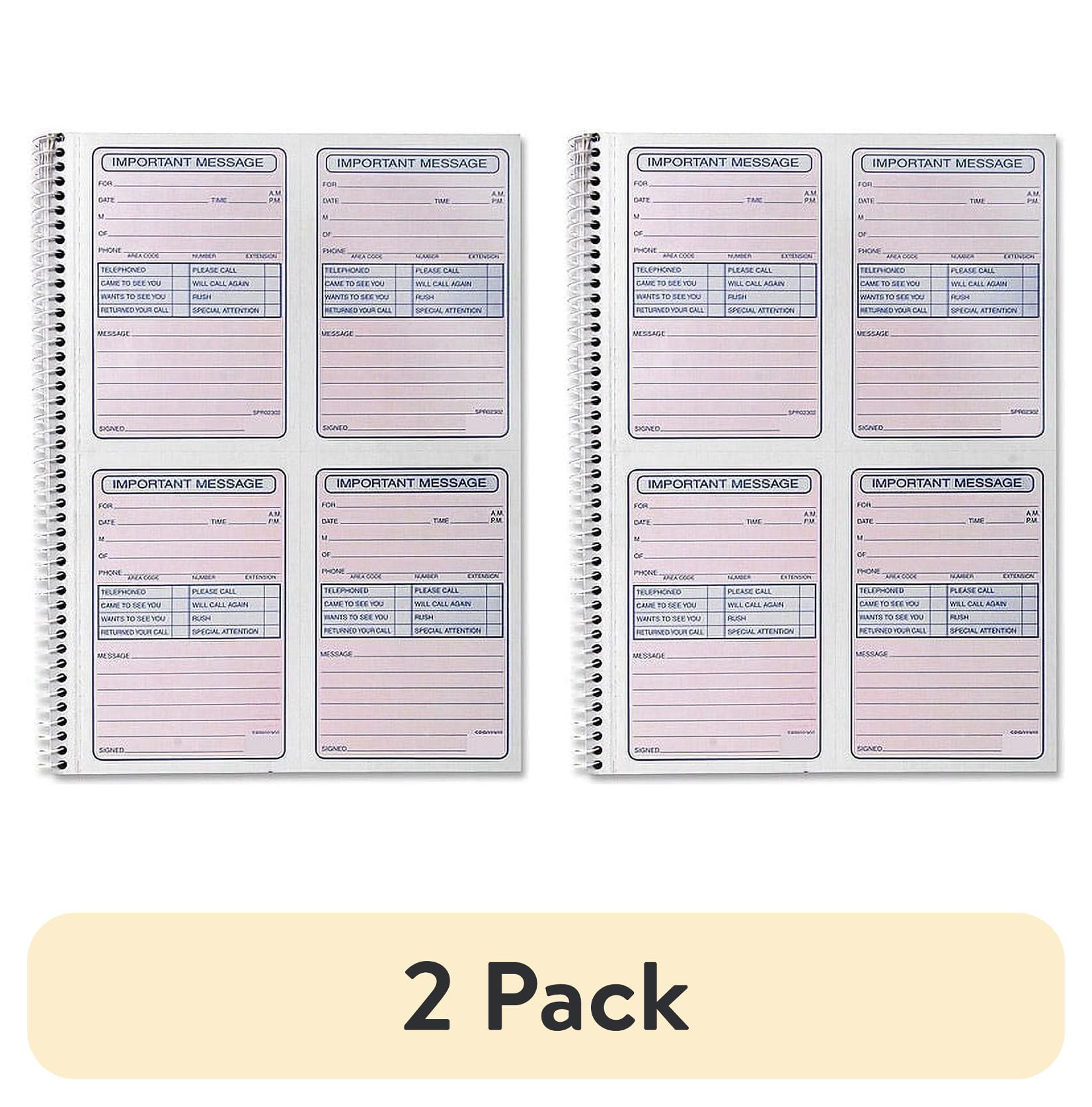 (2 pack) Sparco 4CPP Carbonless Telephone Message Book - Walmart.com