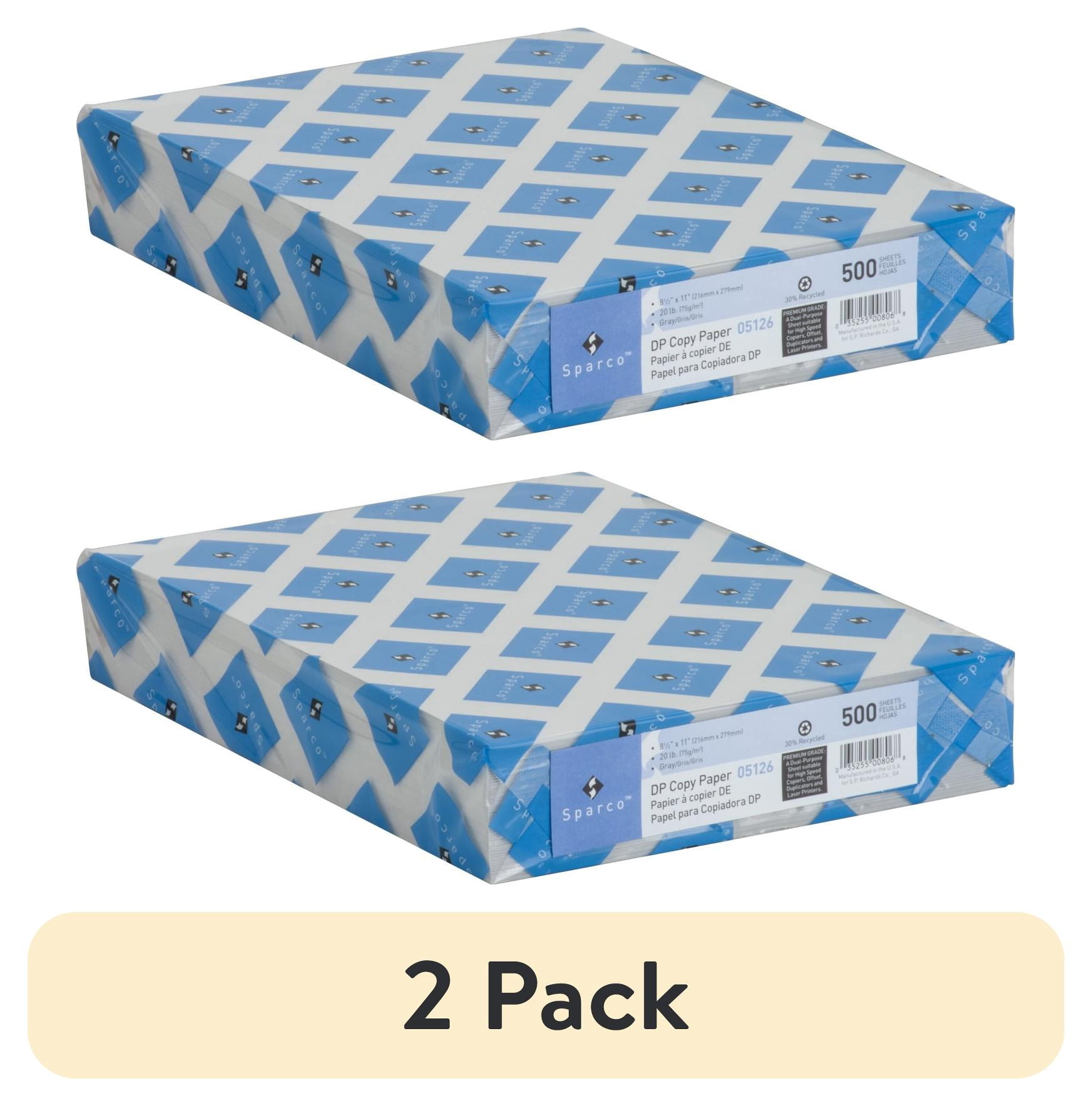 (2 pack) Sparco Premium Copy Paper, 20 lb., 8-1/2" x 11", 500 Per Ream ...