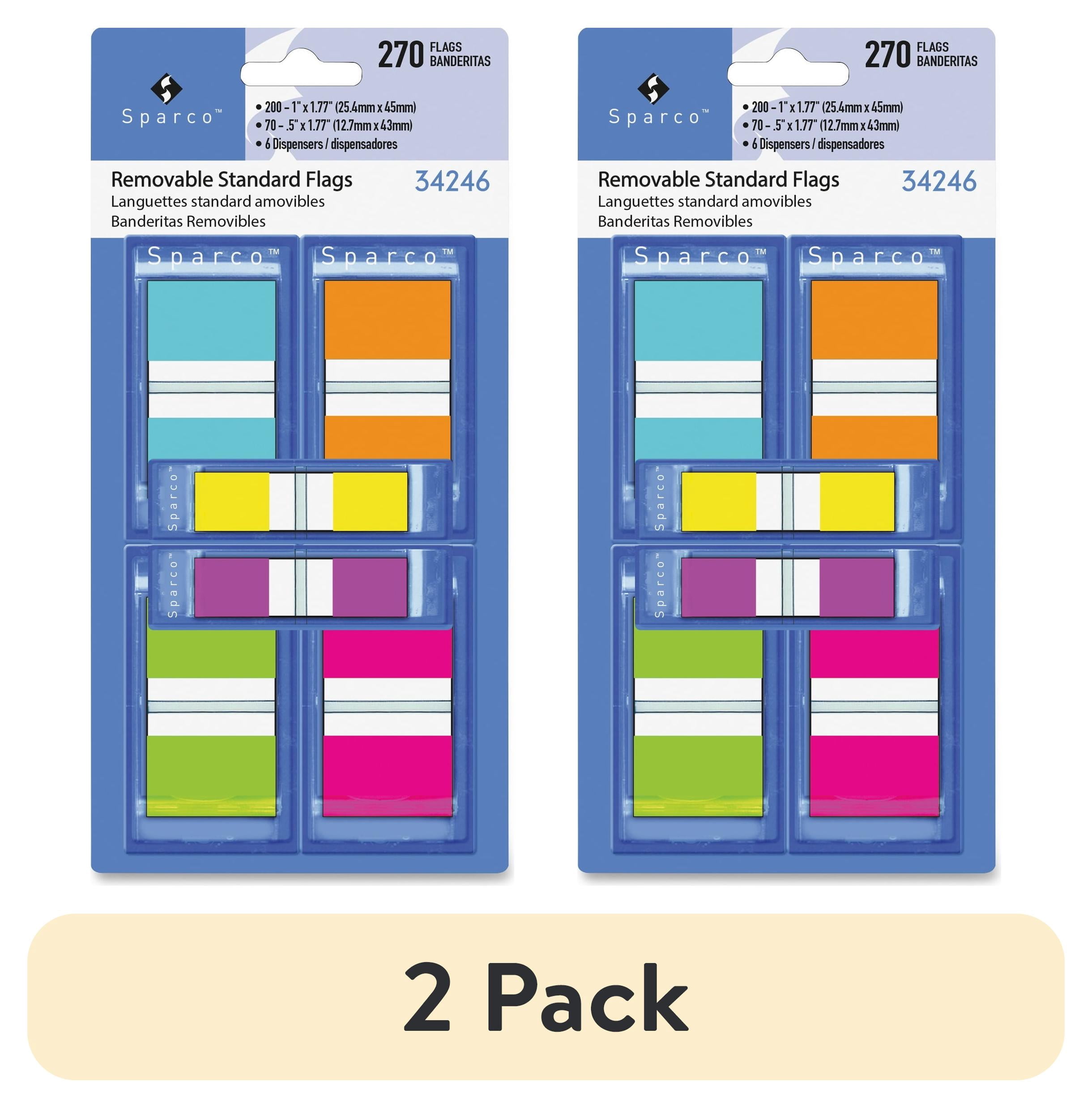 (2 pack) Sparco, SPR34246, Assorted Pop-Up Flags Combo Pack, 270 / Pack ...