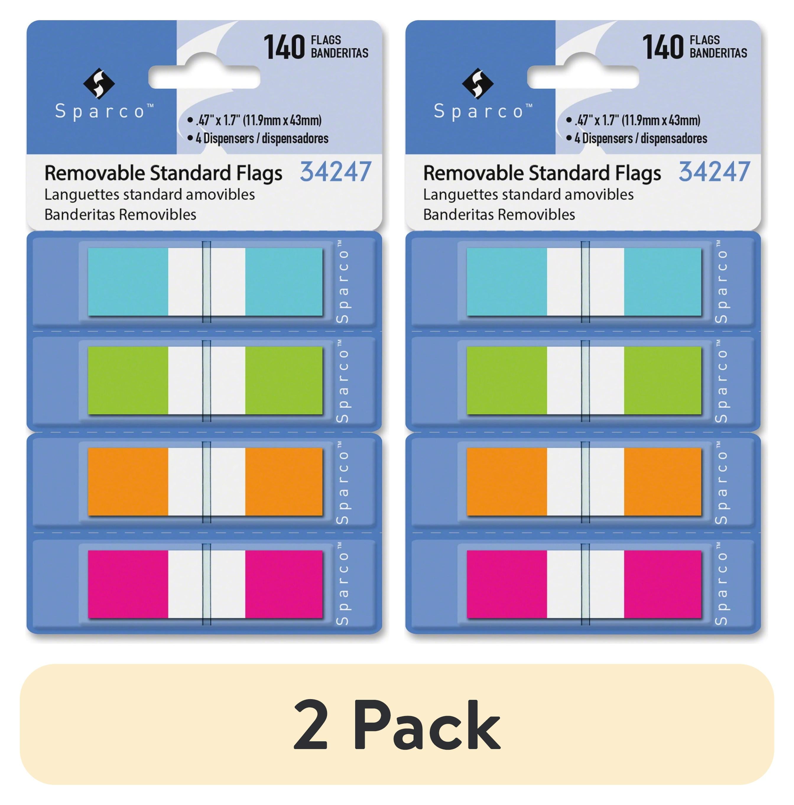 (2 pack) Sparco, SPR34247, Pop-Up Dispenser Page Flags, 140 / Pack ...