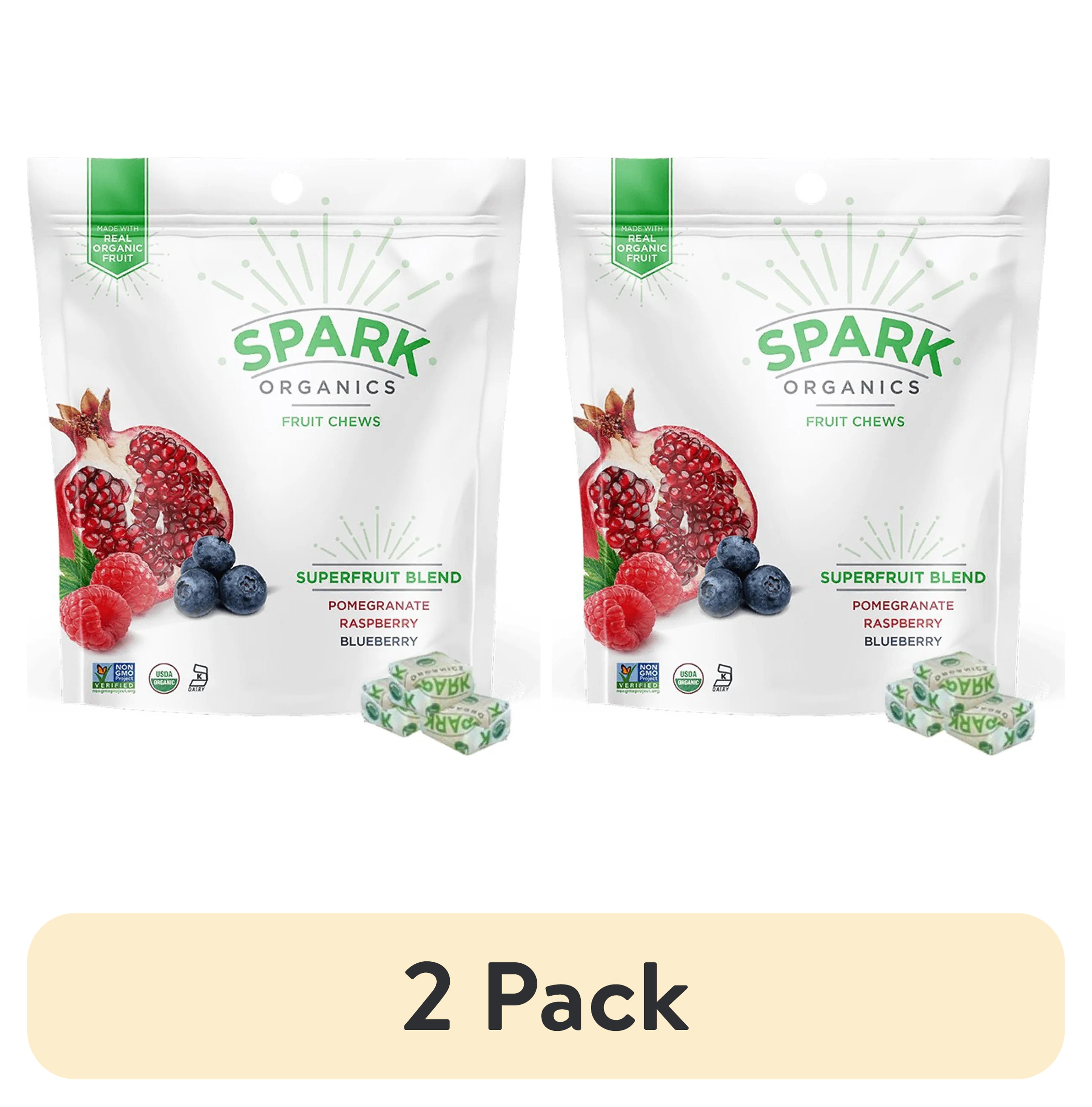 (2 pack) Spark Organics Superfruit Blend Flavored Fruit Chews, 4 oz ...