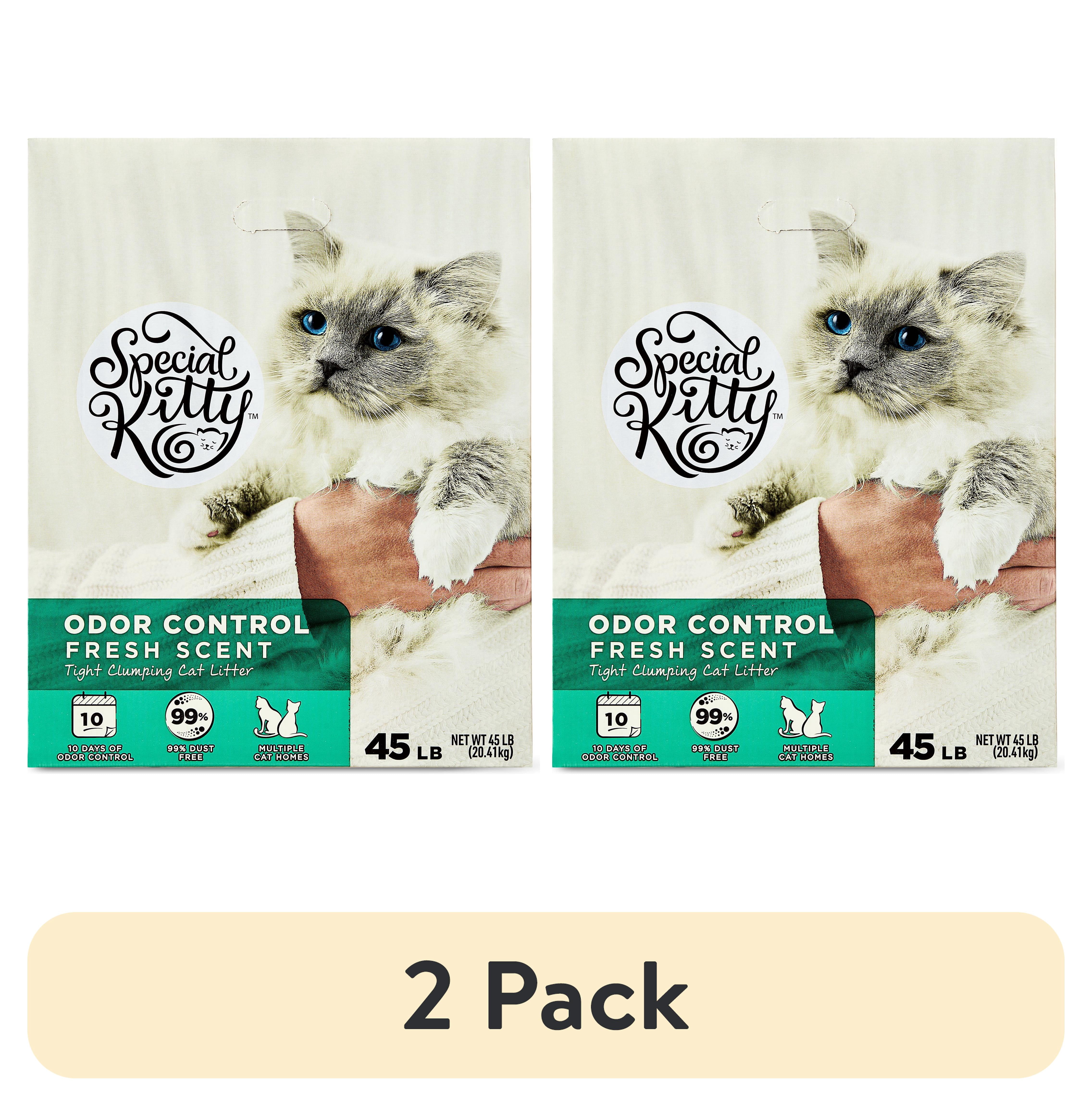 (2 pack) Special Kitty Clumping Clay Cat Litter, Fresh Scent, 45 lbs ...
