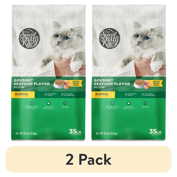 (2 pack) Special Kitty Gourmet Formula Seafood Blend Flavor Dry Cat ...
