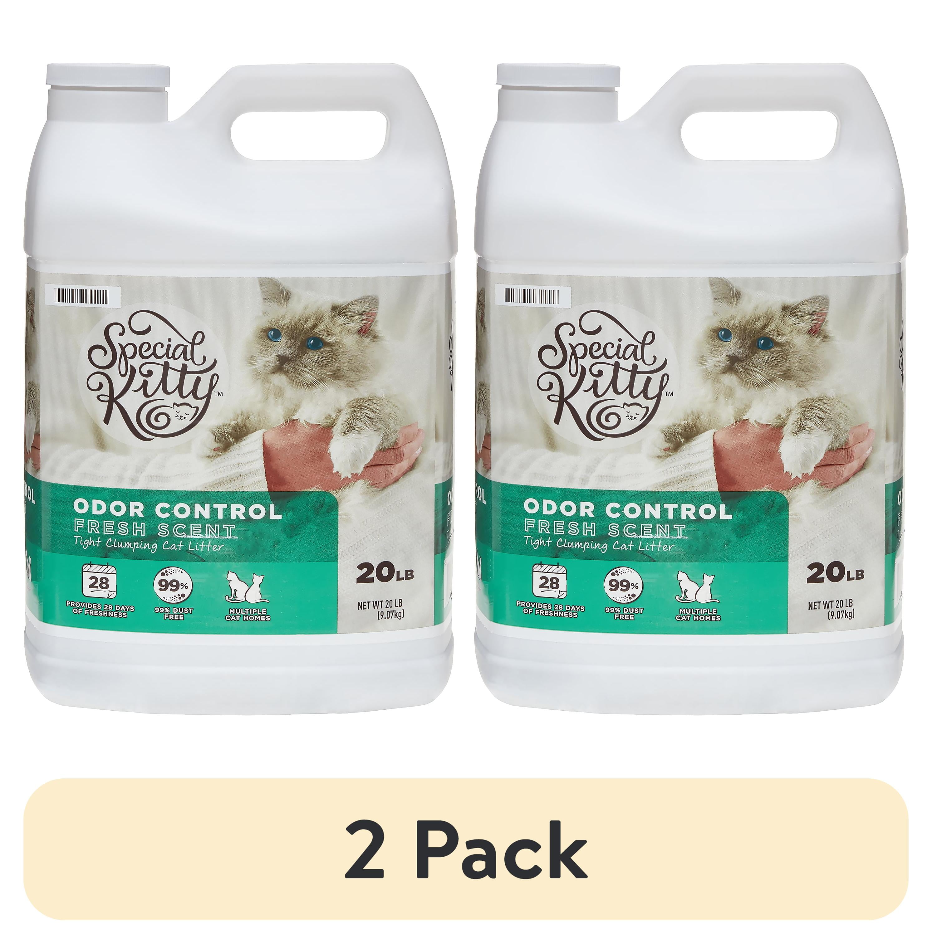 (2 pack) Special Kitty Scoopable Tight Clumping Cat Litter, Fresh Scent ...