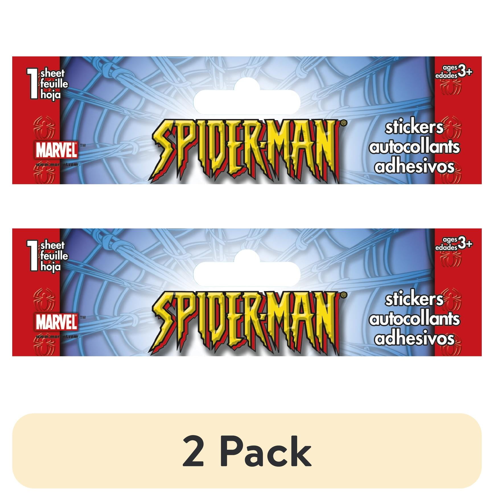 (2 pack) Spider-Man Paper Craft 5.5" x 12 Sticker - Clear - Walmart.com