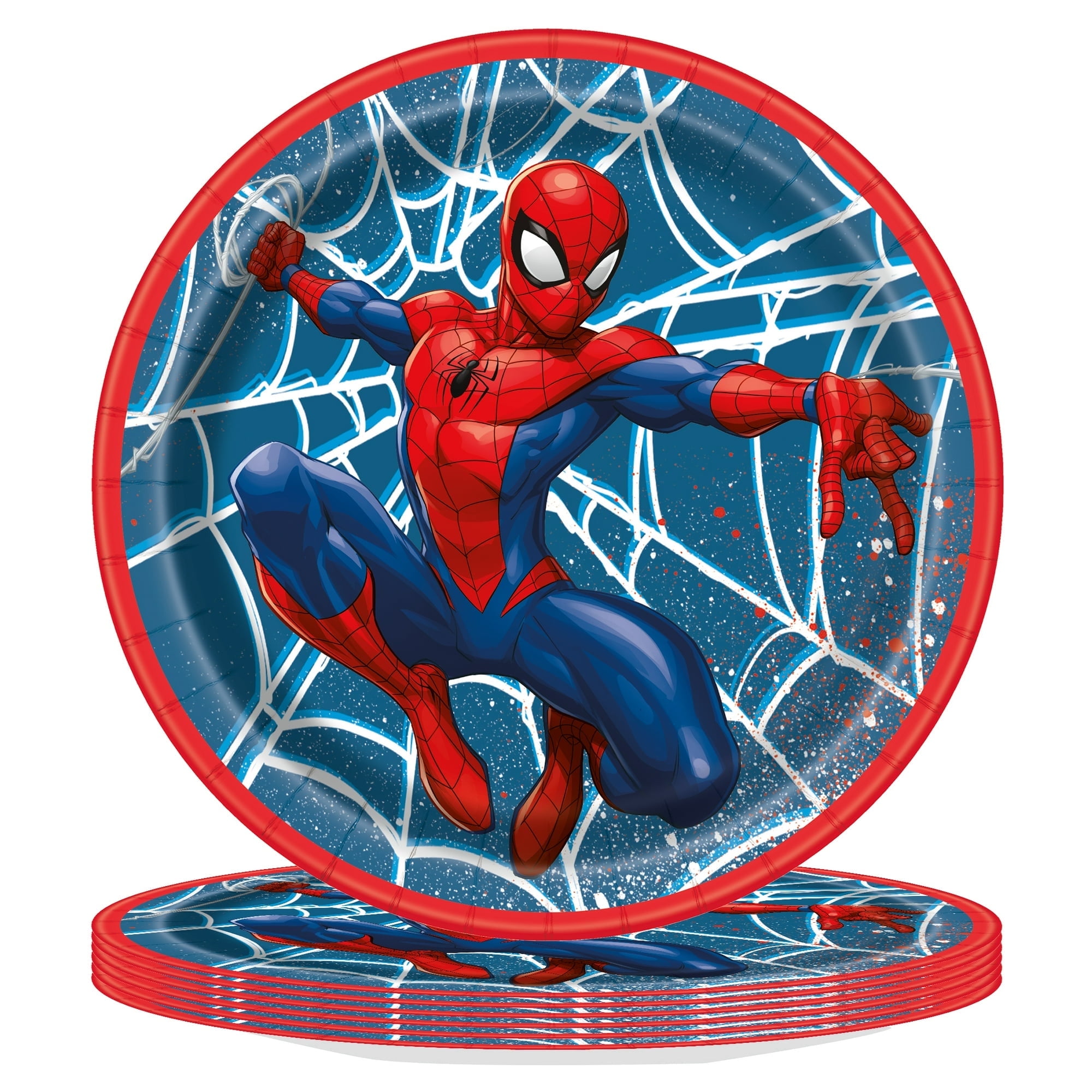 (2 pack) Spider-Man Round 7" Dessert Plates, 8ct - Walmart.com