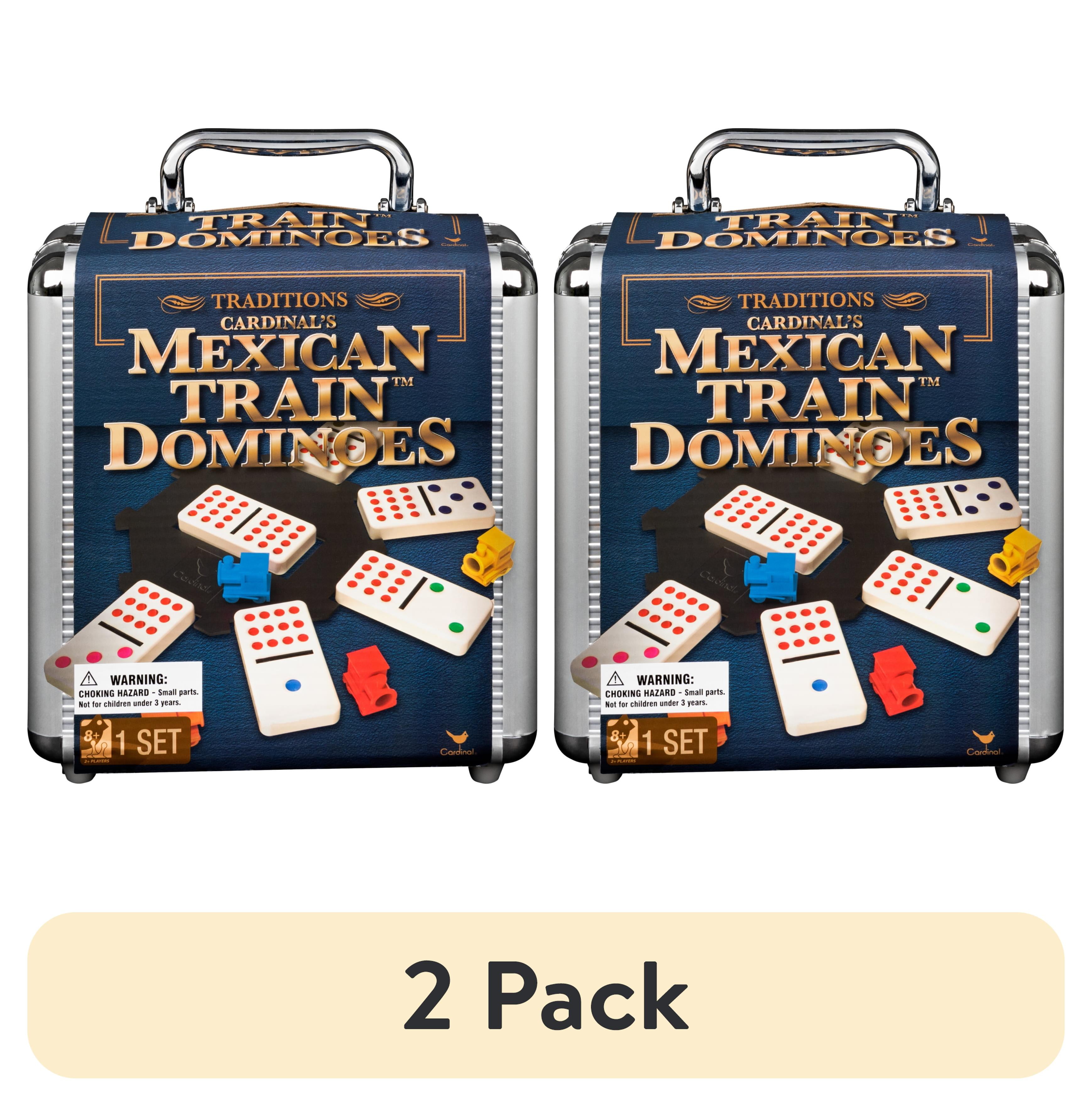 (2 pack) Spin Master Games, Mexican Train Dominoes Set Tile Board Game ...