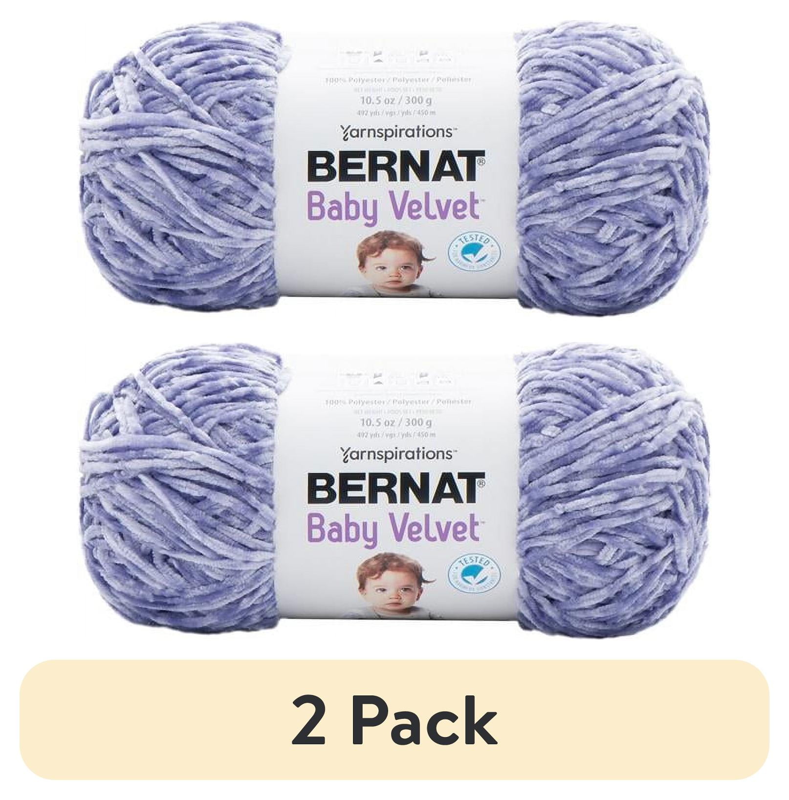 (2 pack) Spinrite 164186-86023 Bernat Baby Velvet Yarn, Hopping ...