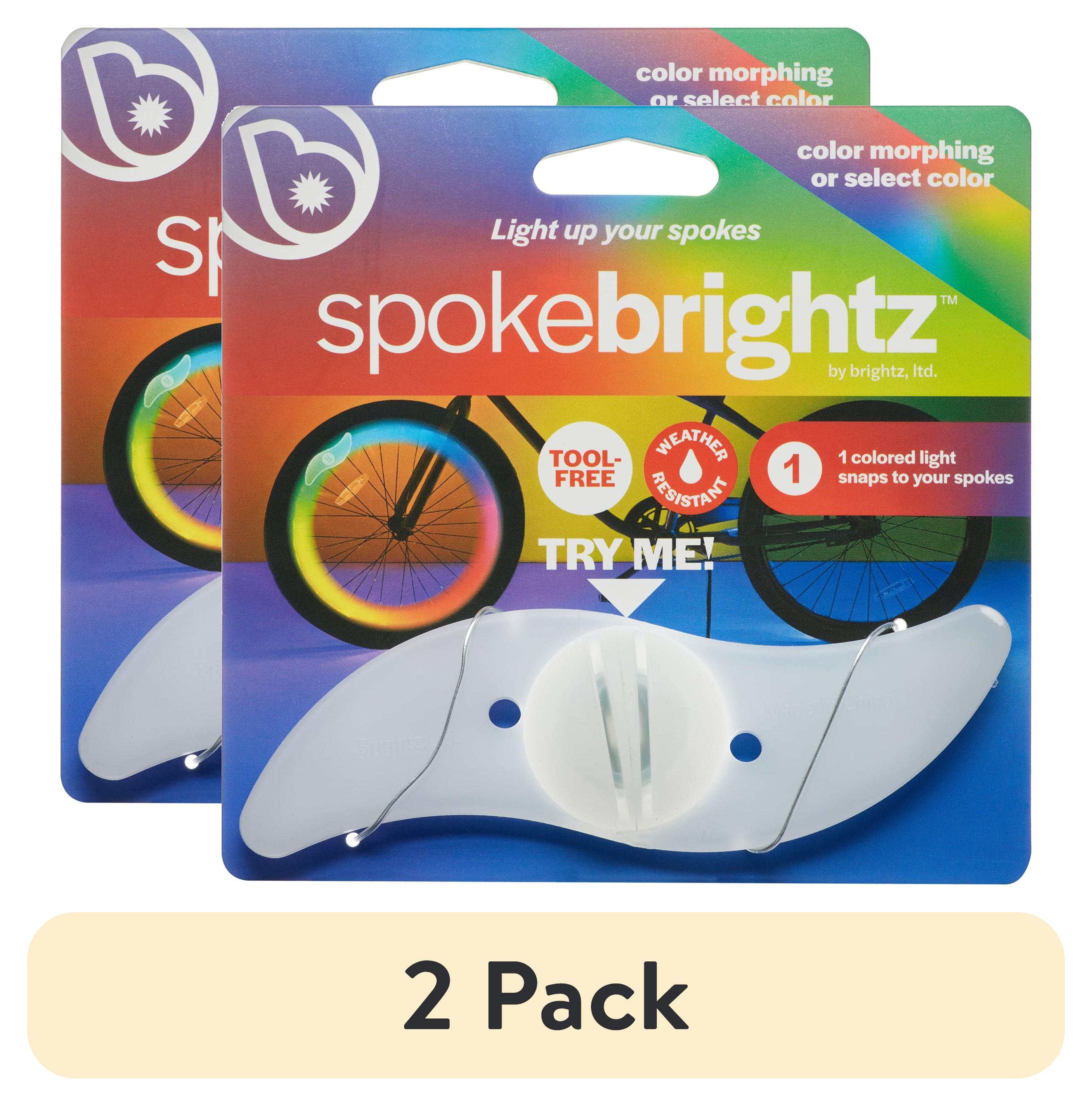 Spoke Brightz Color Morph LED Bike Spoke Light 2 Pack, Tool-Free, 1 ...