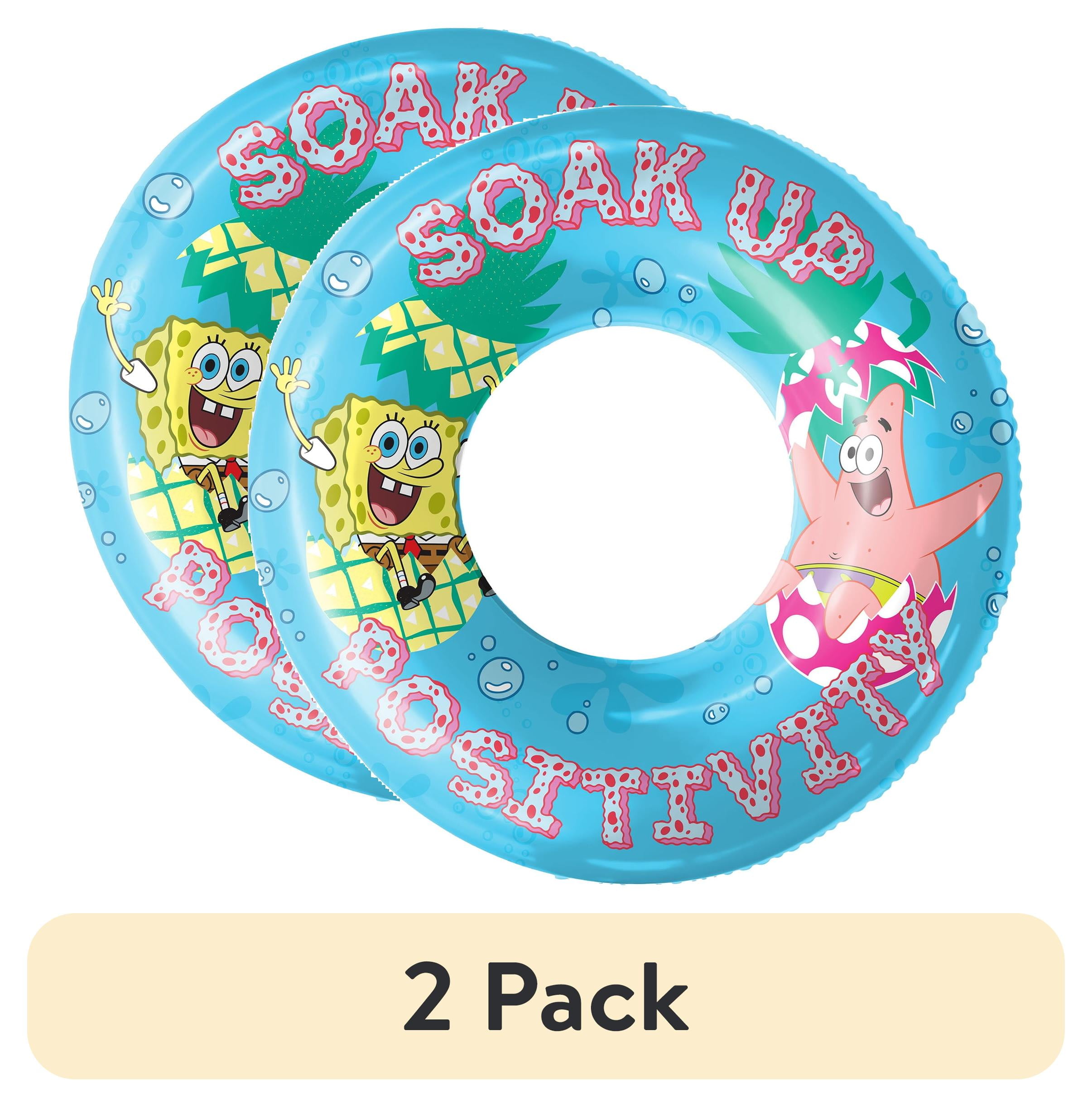(2 pack) SpongeBob SquarePants 40" Inflatable Pool Ring Float for ...
