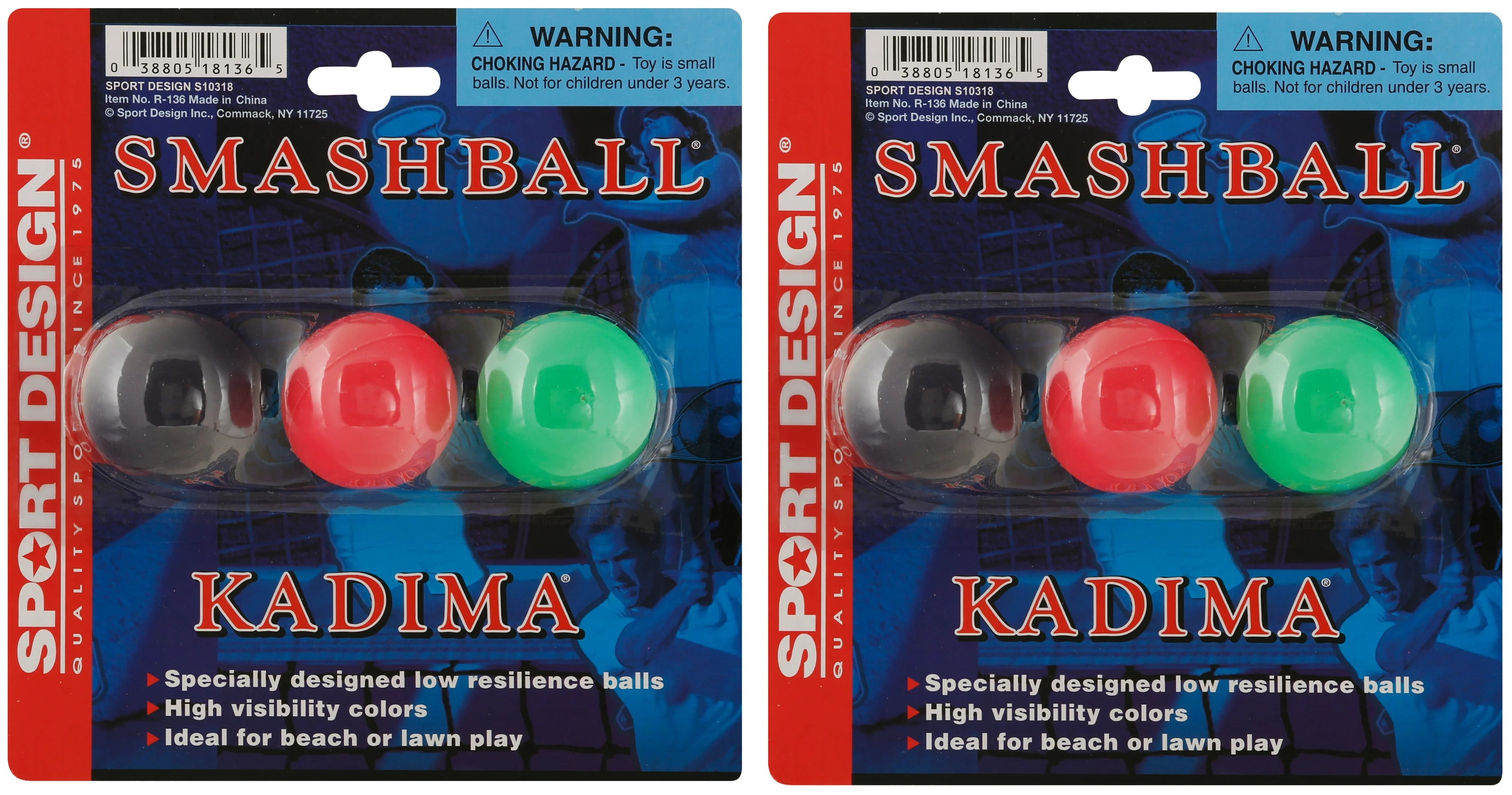 2-pack - Sport Design Kadima Smashball Blister Pack, 3/pkg, Assorted ...