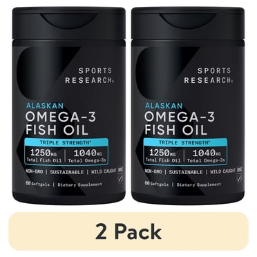 Sports Research Triple Strength Omega-3 Fish Oil - 150 Pure Gel ...