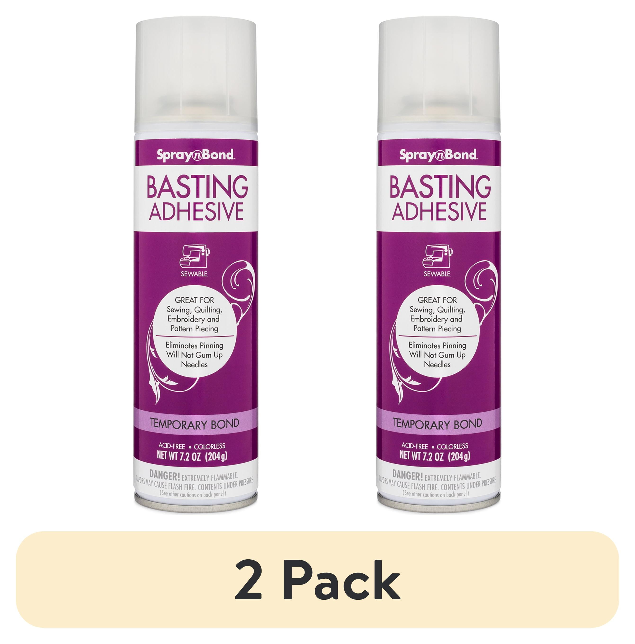 (2 pack) SpraynBondby HeatnBond Basting Adhesive Fabric Spray, 7.2 oz ...