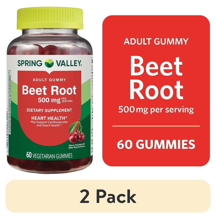 (2 pack) Spring Valley Beet Root Heart Health Dietary Supplement ...