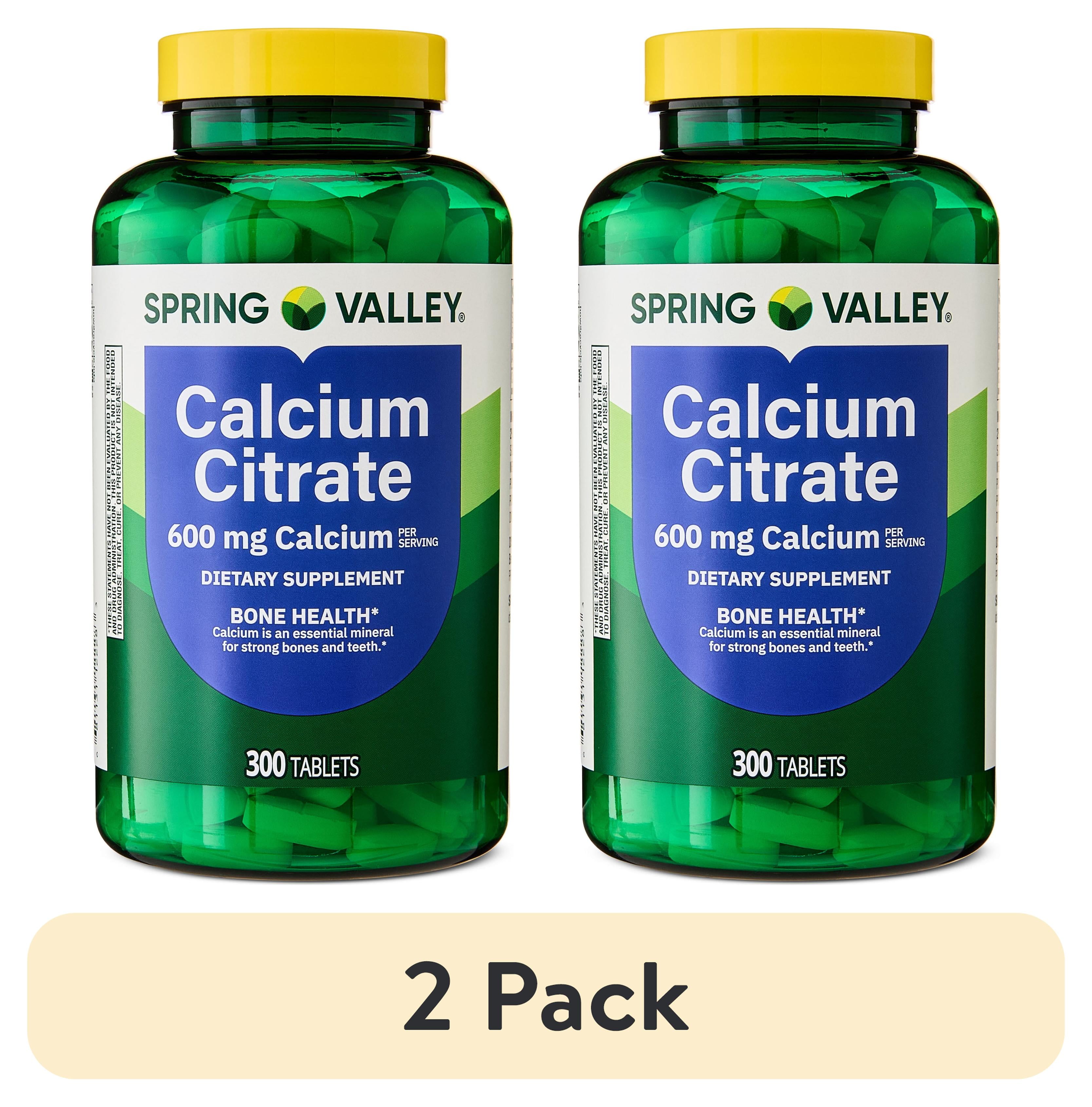 (2 pack) Spring Valley Calcium Citrate Dietary Supplement Tablets for ...